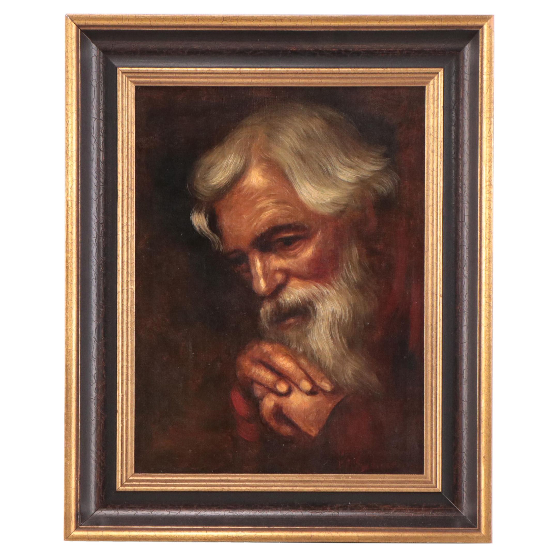 Oil Painting Portrait of Distinguished Bearded Man | EBTH