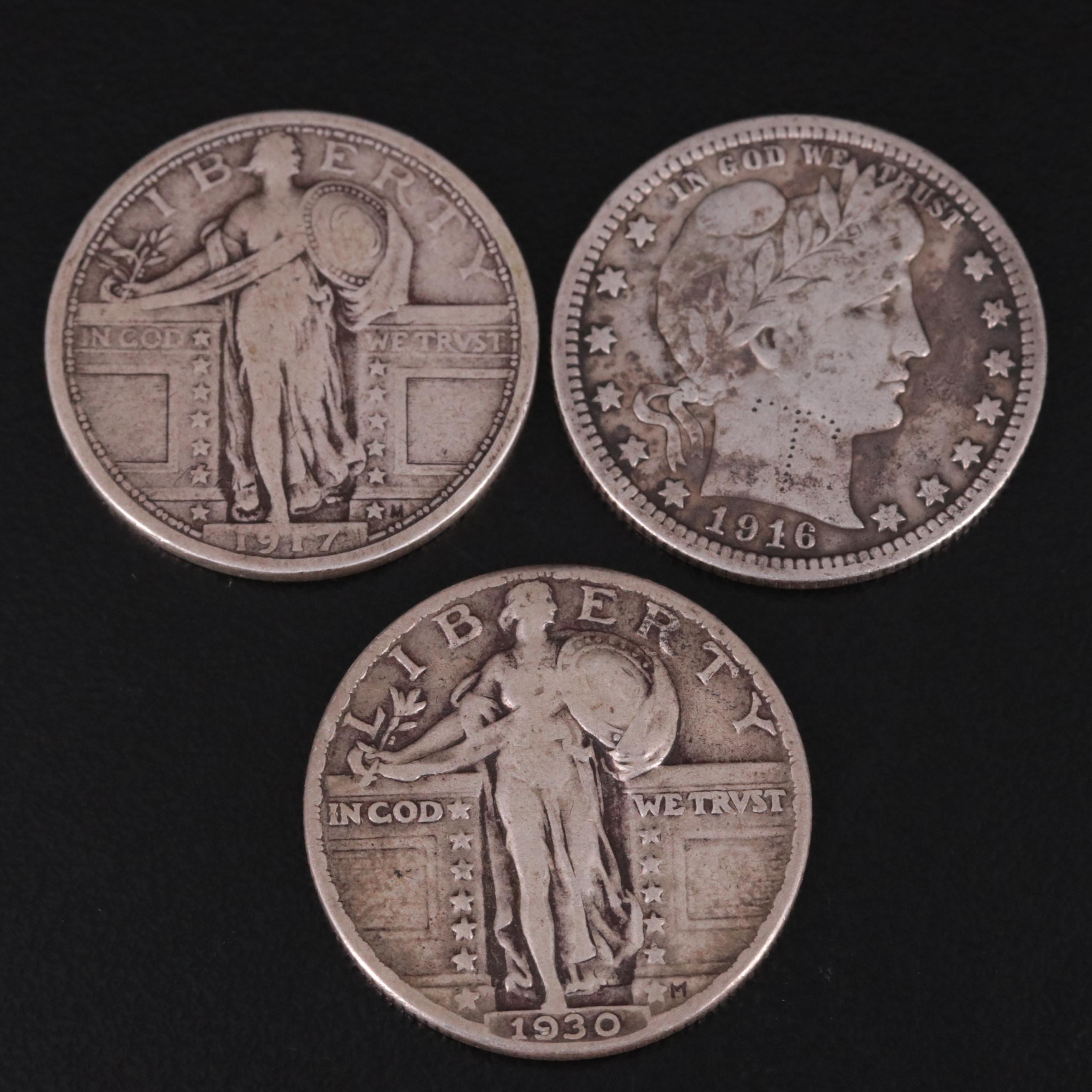 Three Different Type Silver Quarters | EBTH