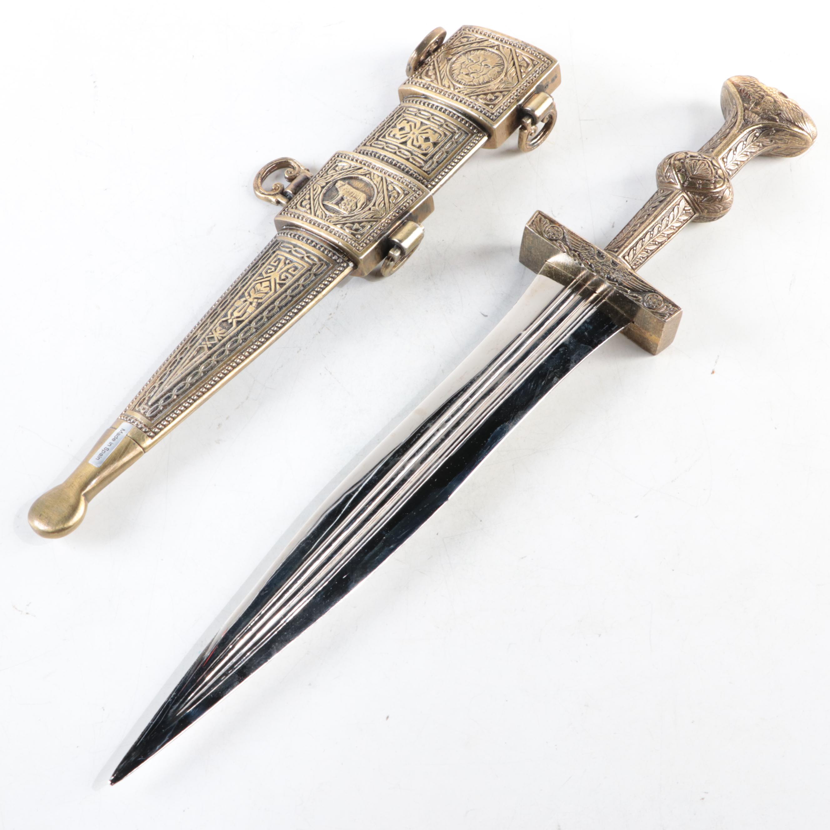 Denix Replica Julius Caesar Roman Dagger and Ole Smokey Fixed Blade ...