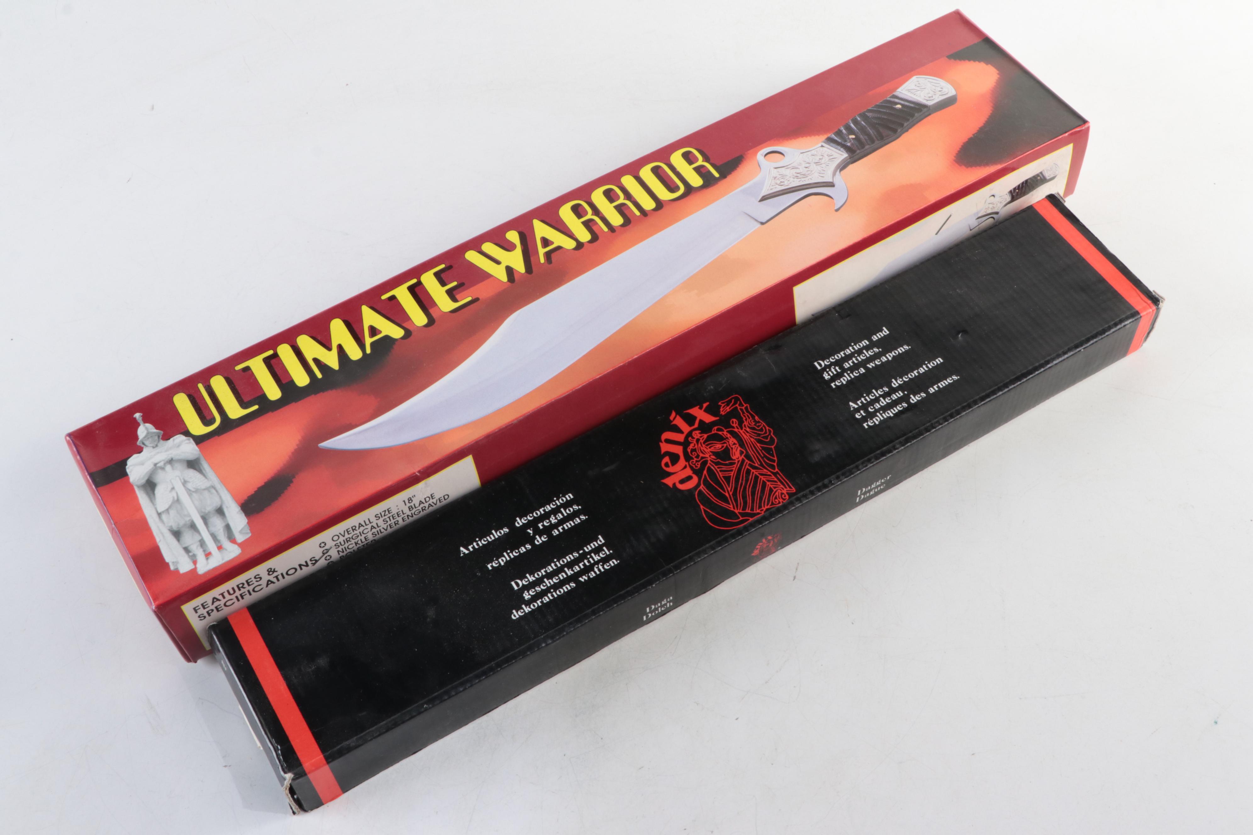 Denix Replica Julius Caesar Roman Dagger and Ole Smokey Fixed Blade ...