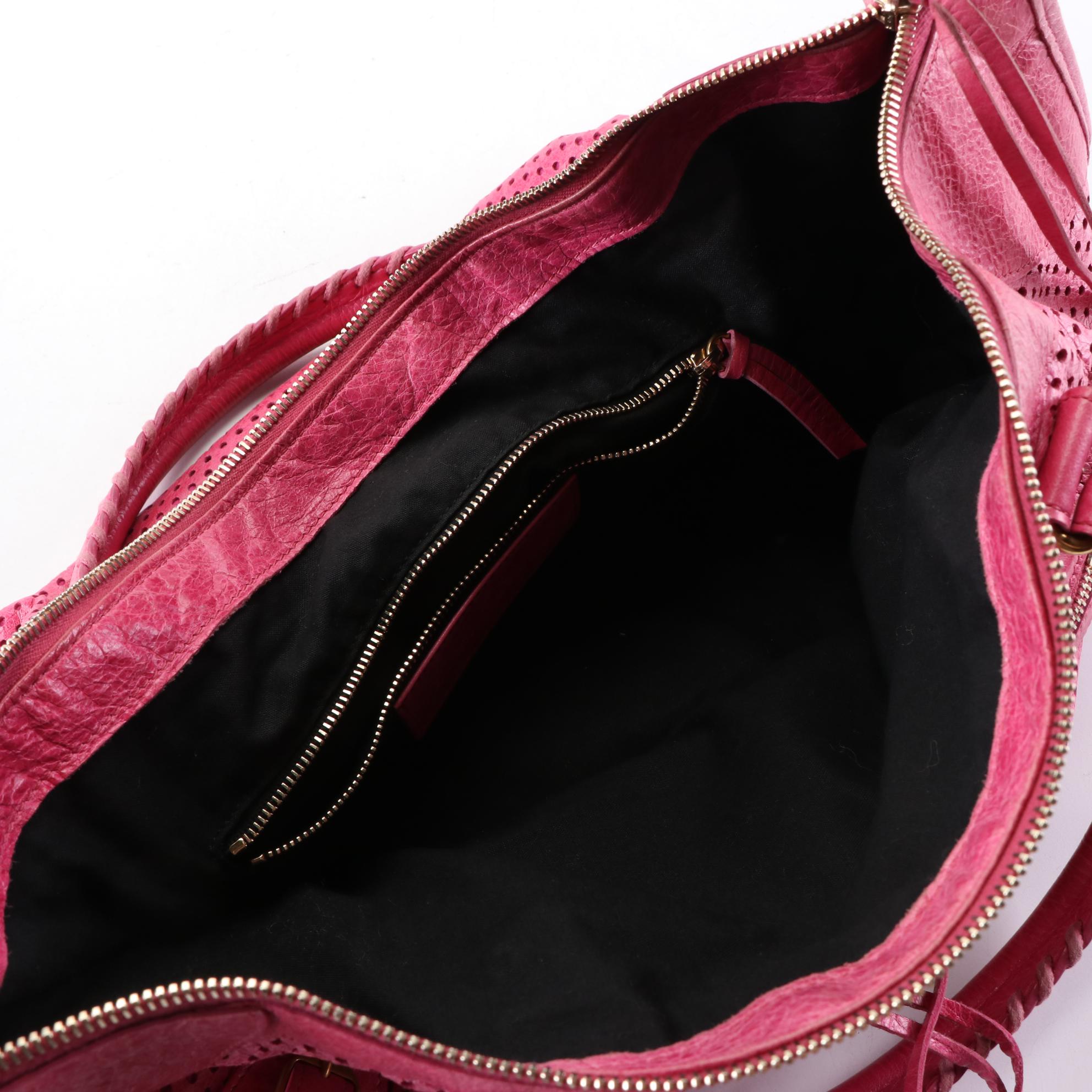 Balenciaga Classic Work Bag in Pink Perforated Leather | EBTH
