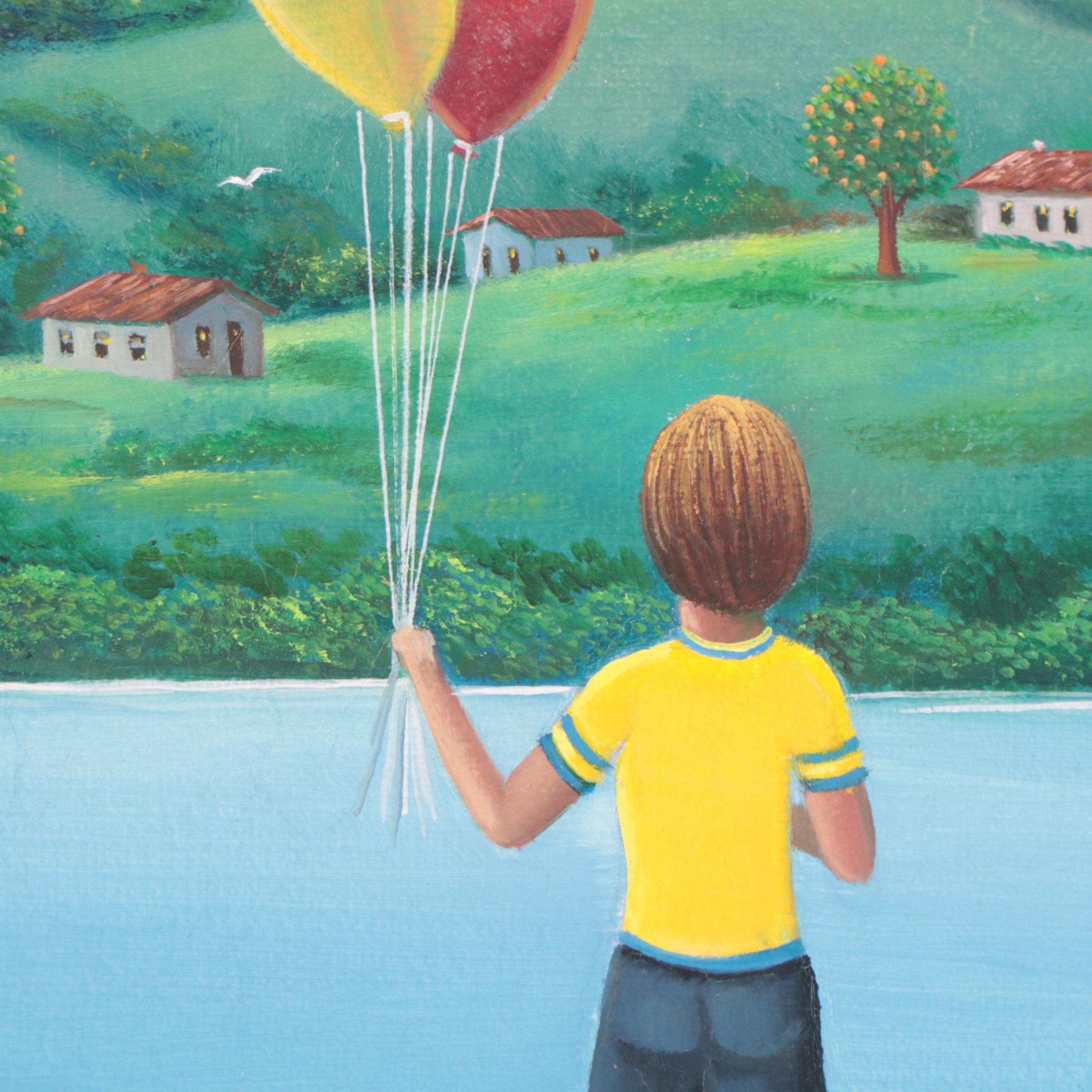 Henry Vitor Whimsical Oil Painting, 1983 | EBTH
