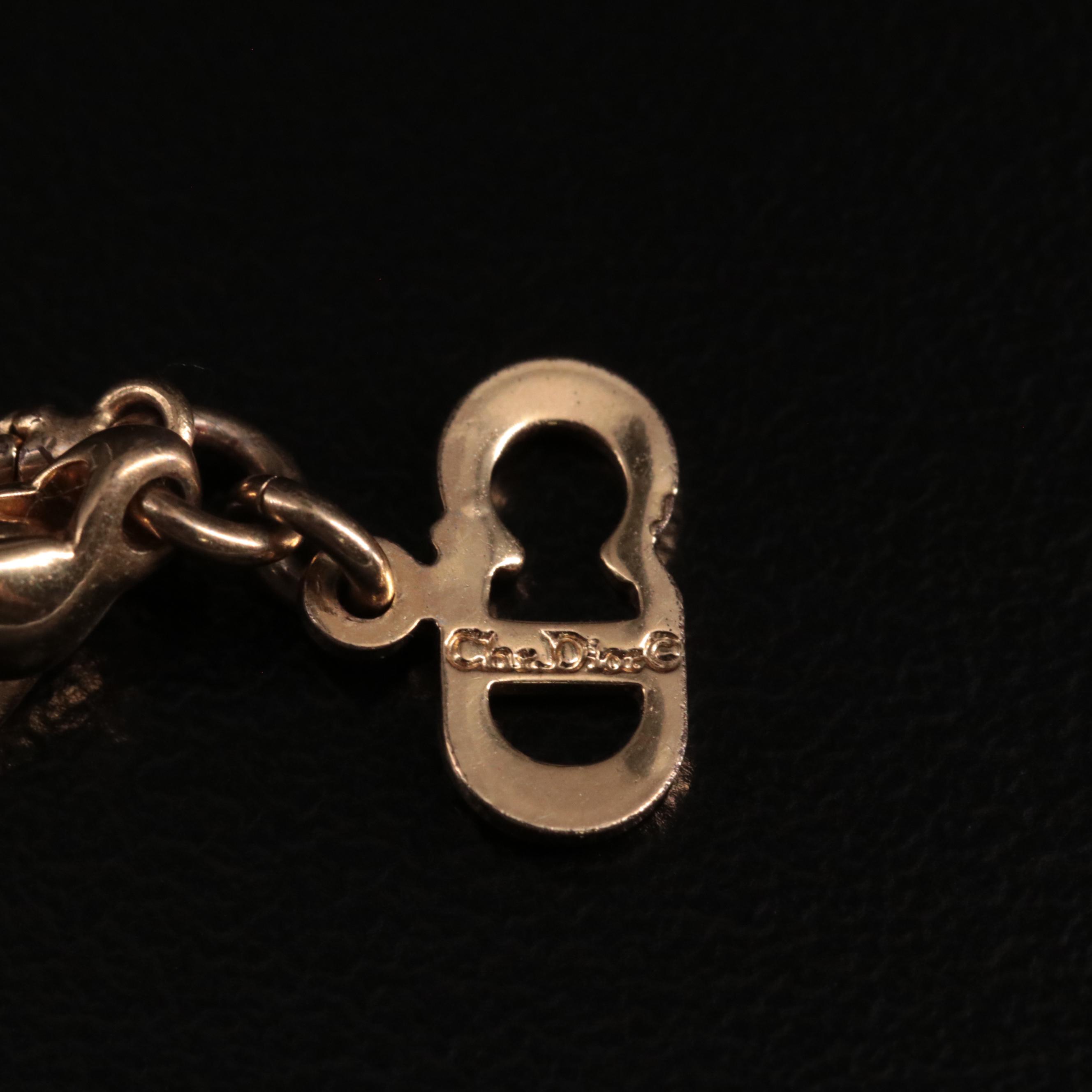 Christian Dior Logo Circle Pendant Necklace | EBTH