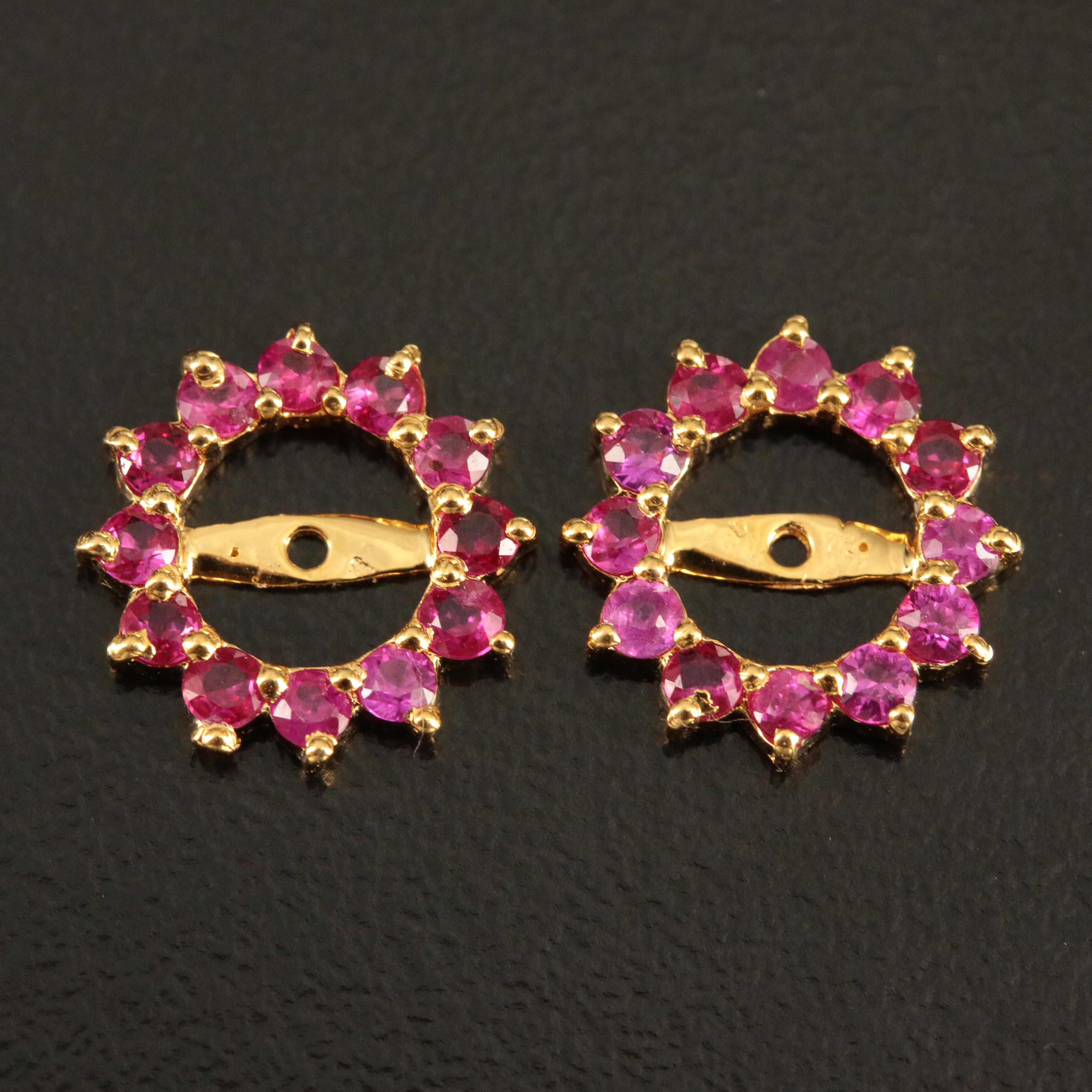 14K Ruby Earring Jackets | EBTH