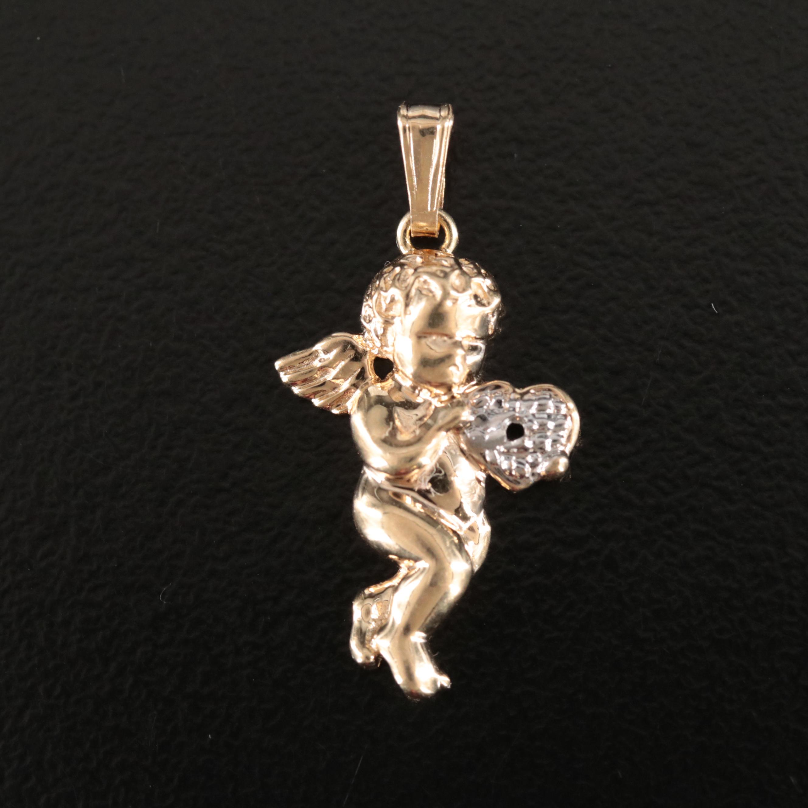 14K Cherub Pendant | EBTH