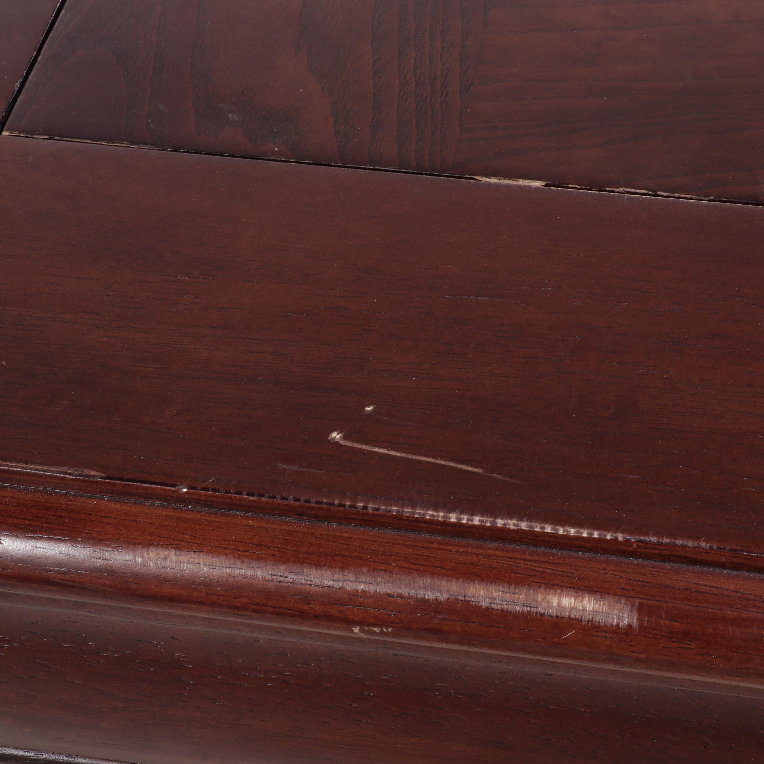 Mahogany Finished Games Table with Checkerboard Top with Bassett Chairs ...