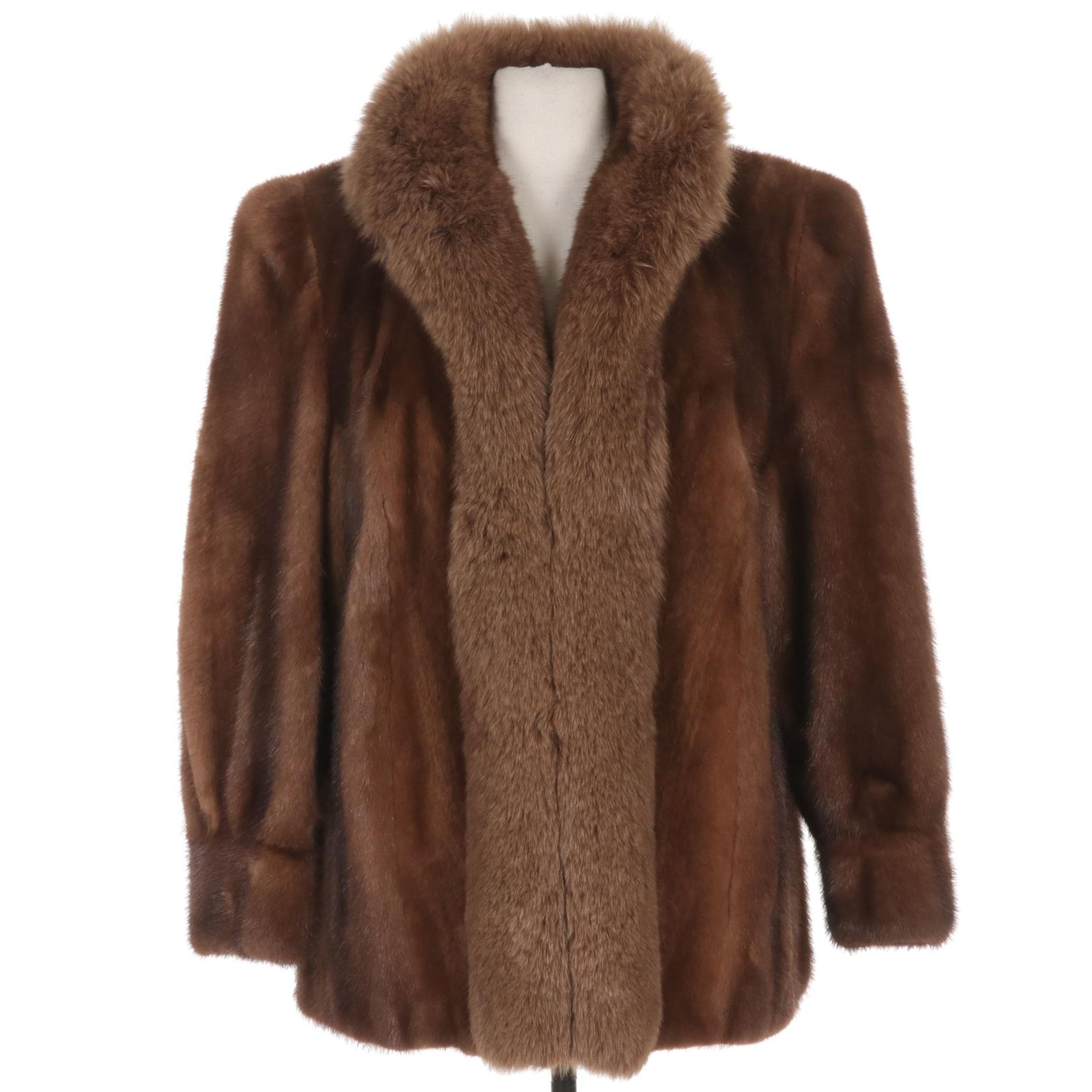 Chestnut Mink and Fox Fur Jacket | EBTH