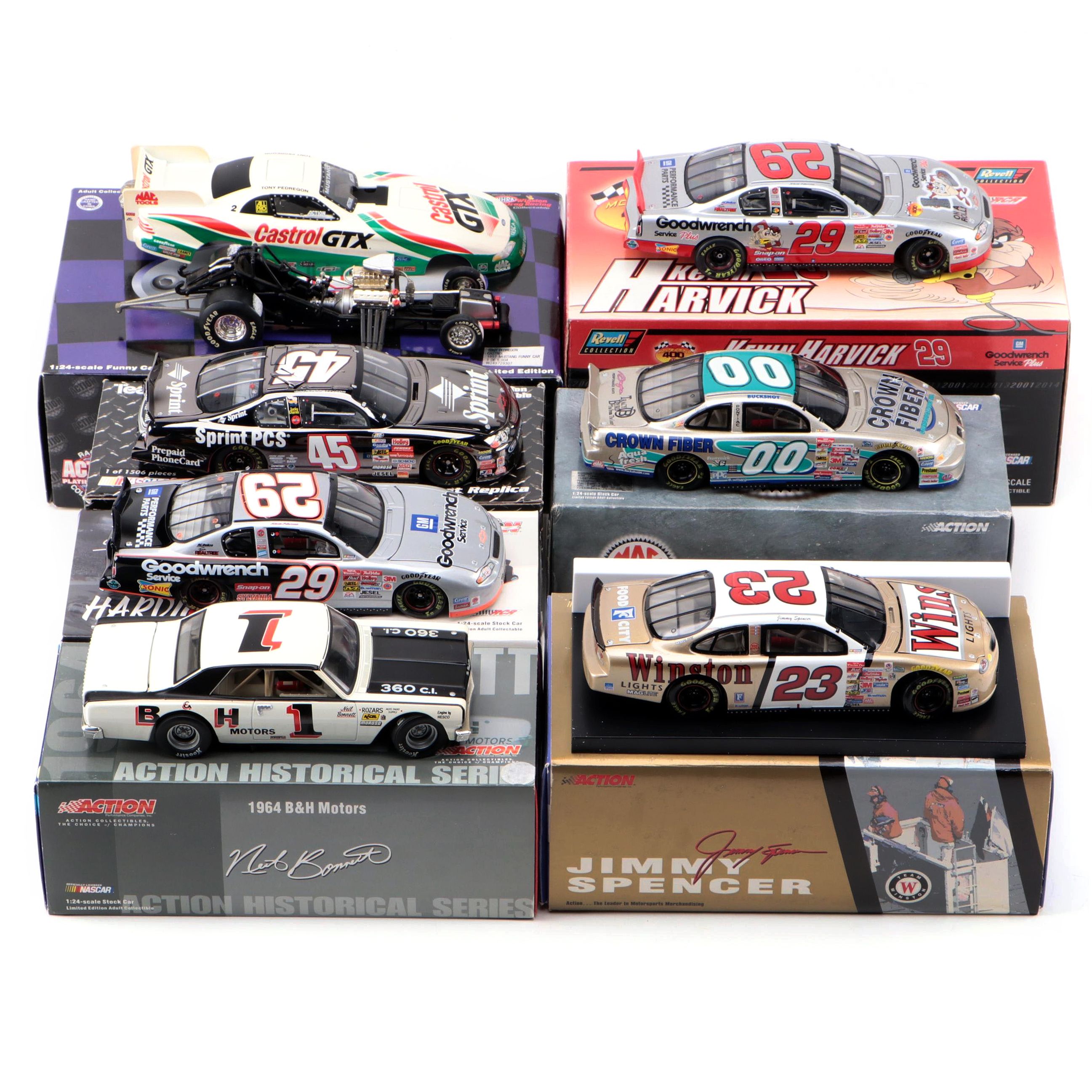NASCAR Kevin Harvick, Jimmy Spencer, More Diecast Model Stock Cars | EBTH
