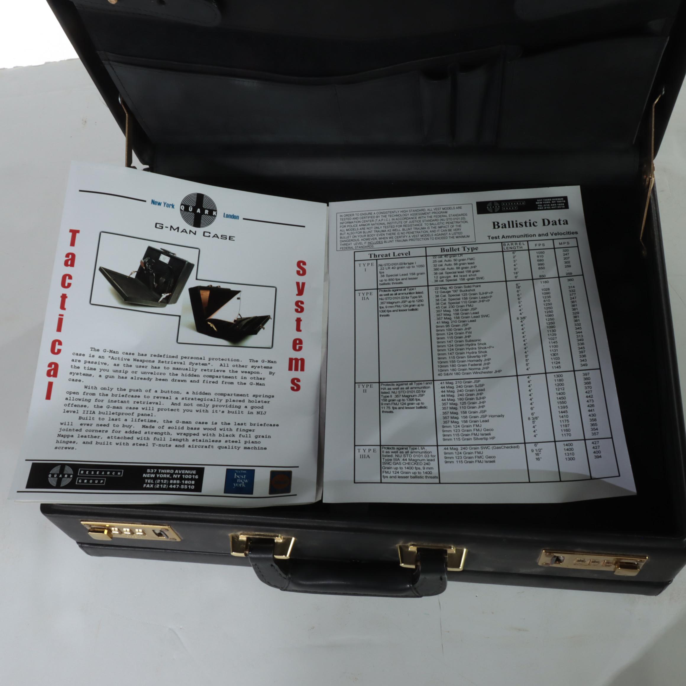 International Armor Combination Ballistic Briefcase | EBTH