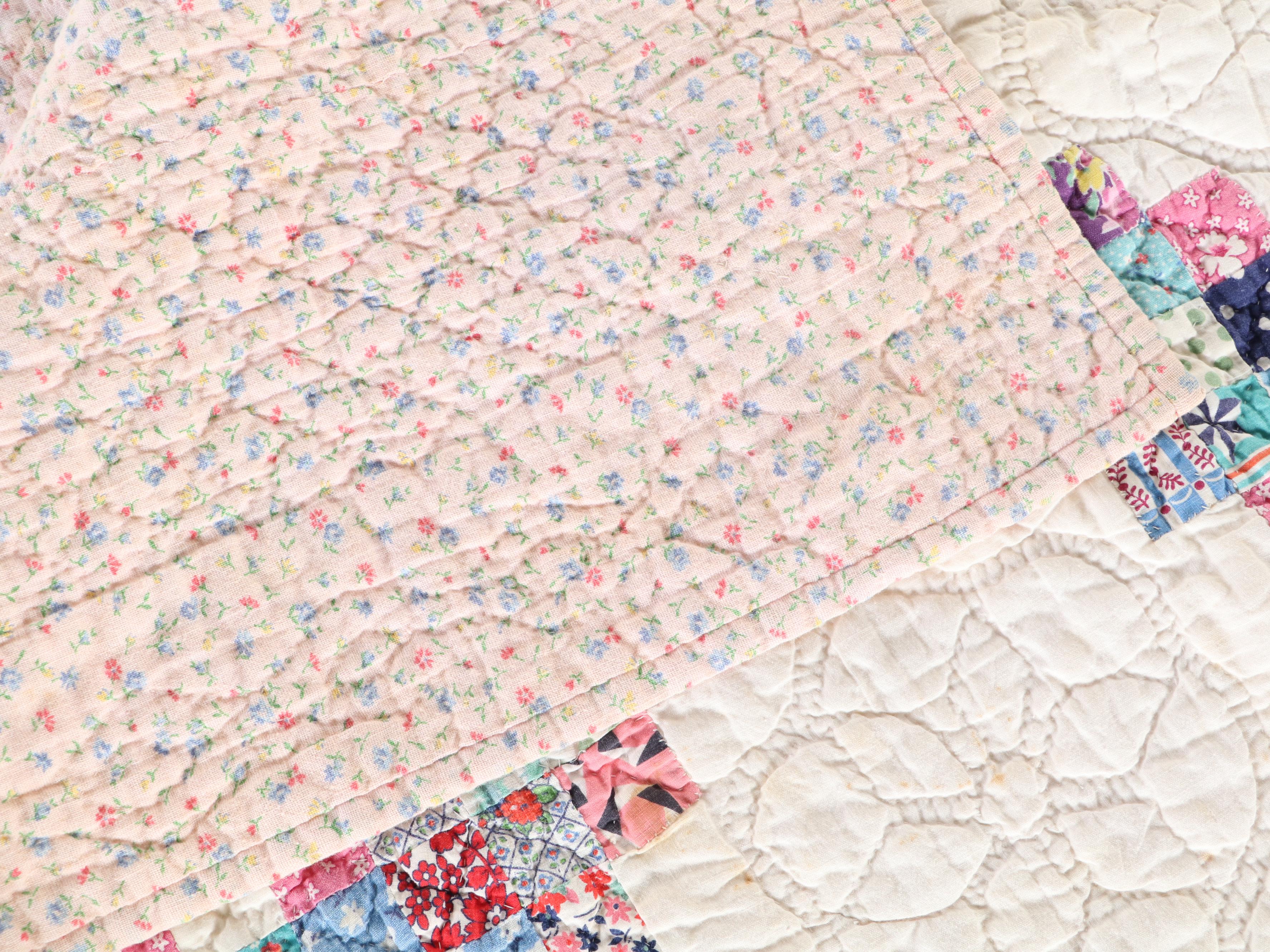 Handmade "Double Wedding Ring" Quilt with Other Handmade Cotton Quilts ...