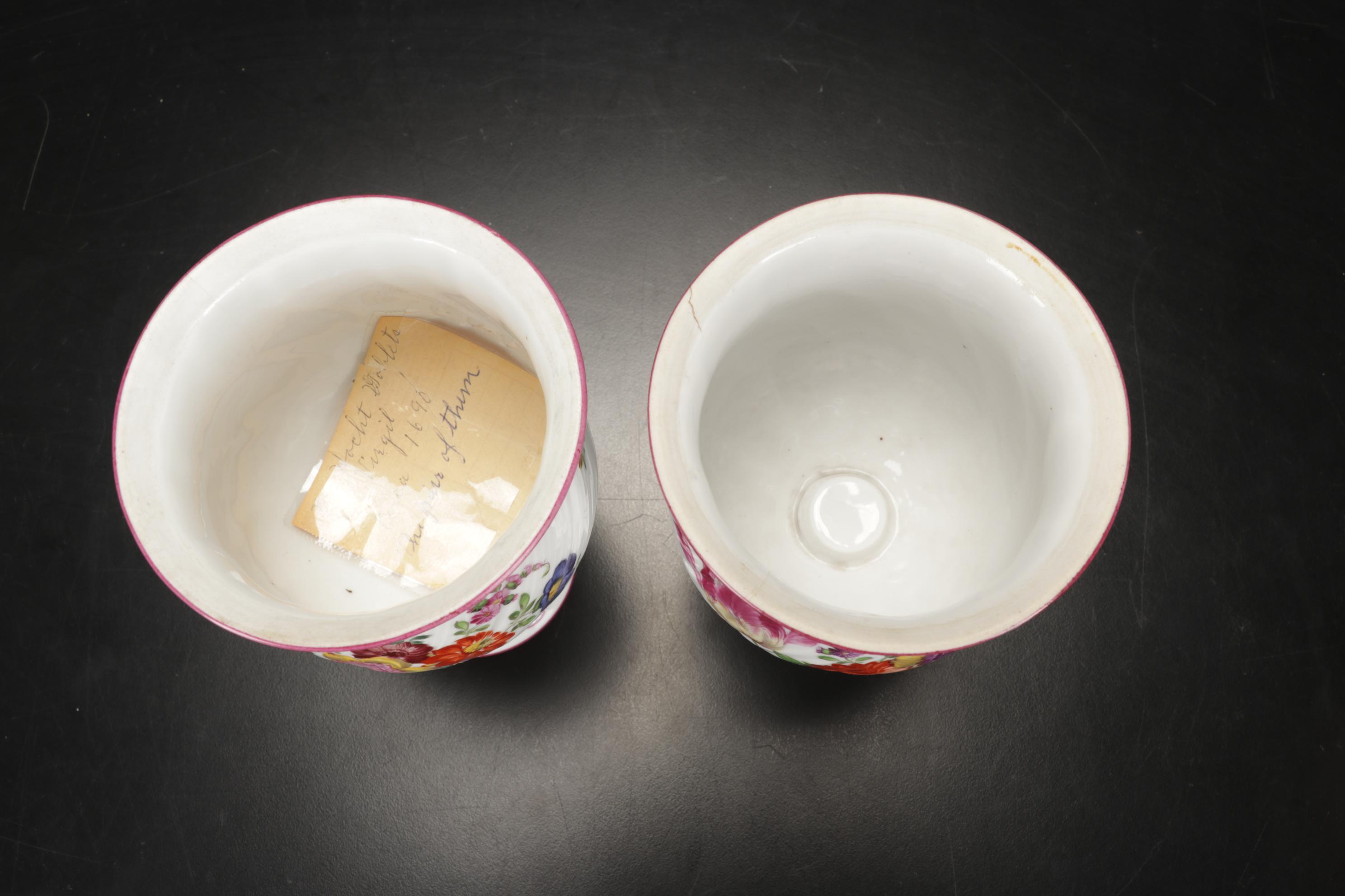 Pair of Höchst German Porcelain Goblets, 1765-1778 | EBTH