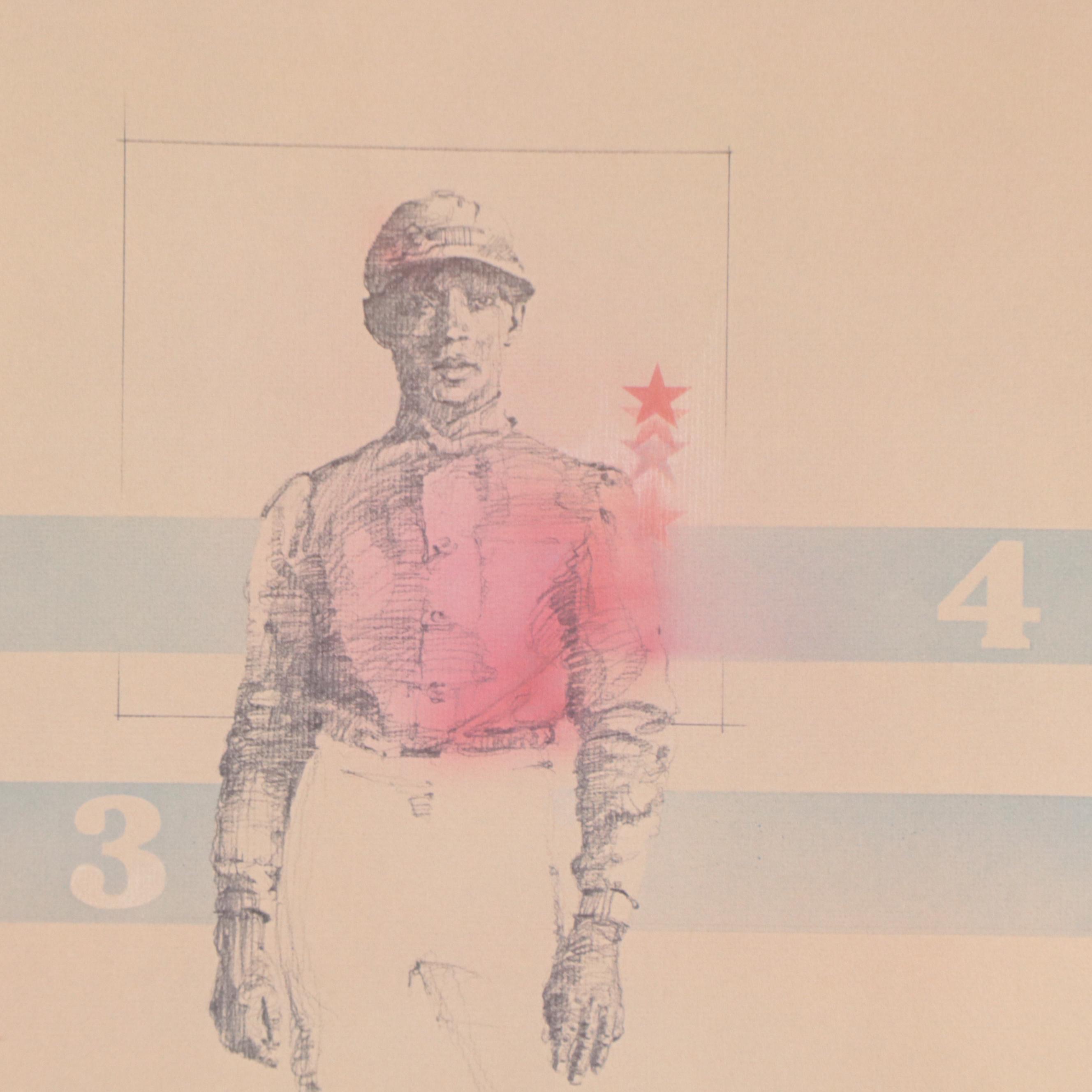 Offset Lithograph of Jockey "Jimmy 'Wink' Winkfield" | EBTH