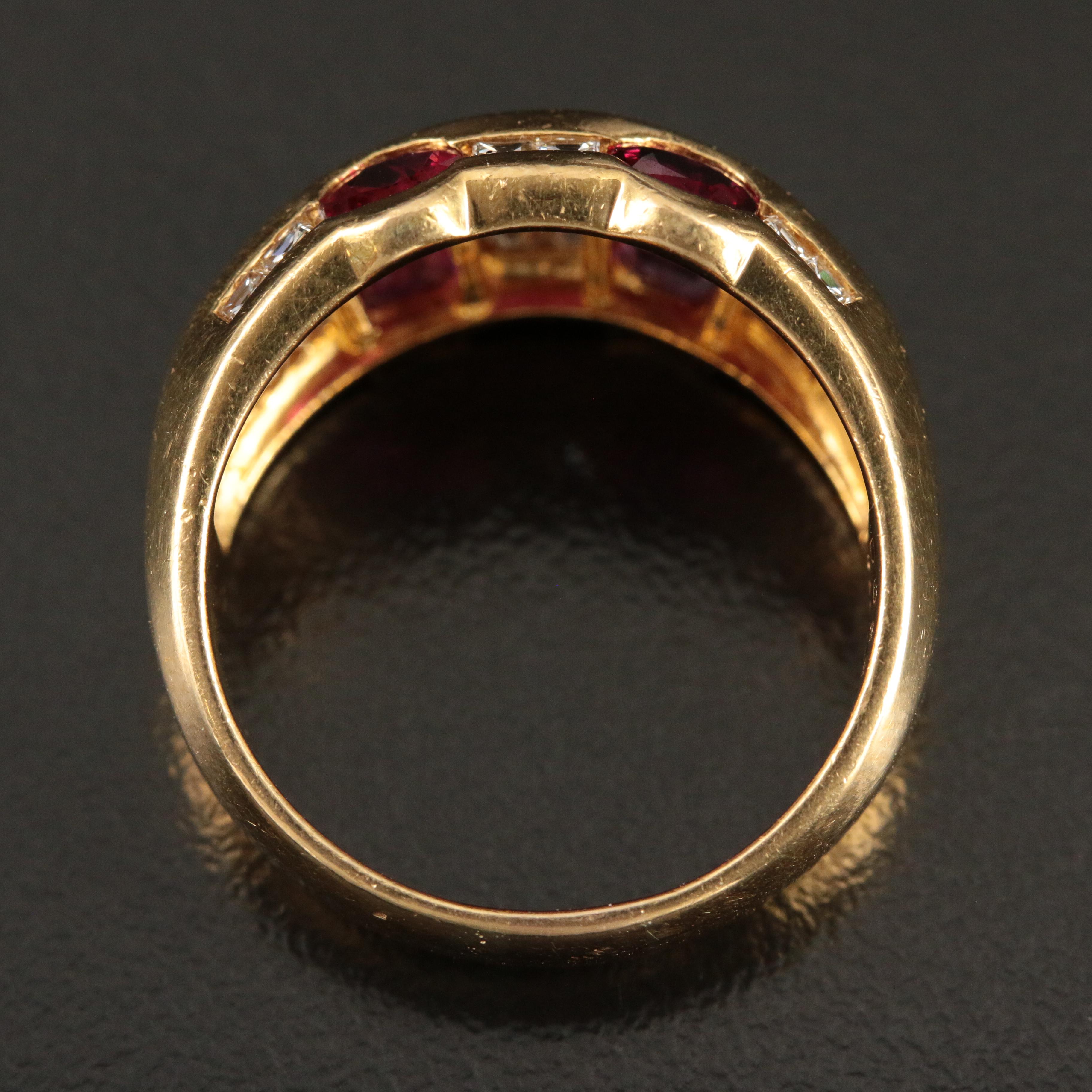 18K Ruby and Diamond Dome Ring | EBTH