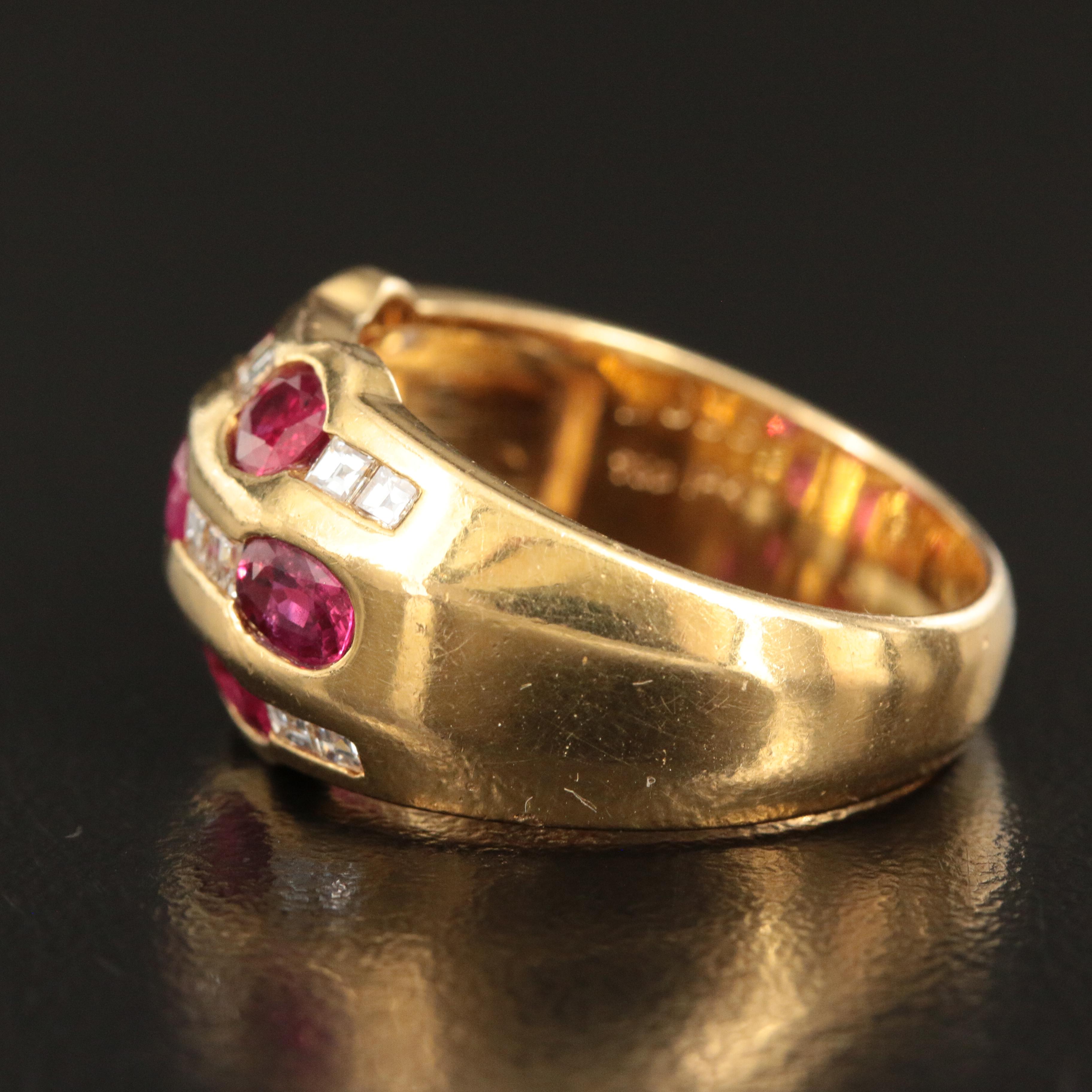 18K Ruby and Diamond Dome Ring | EBTH