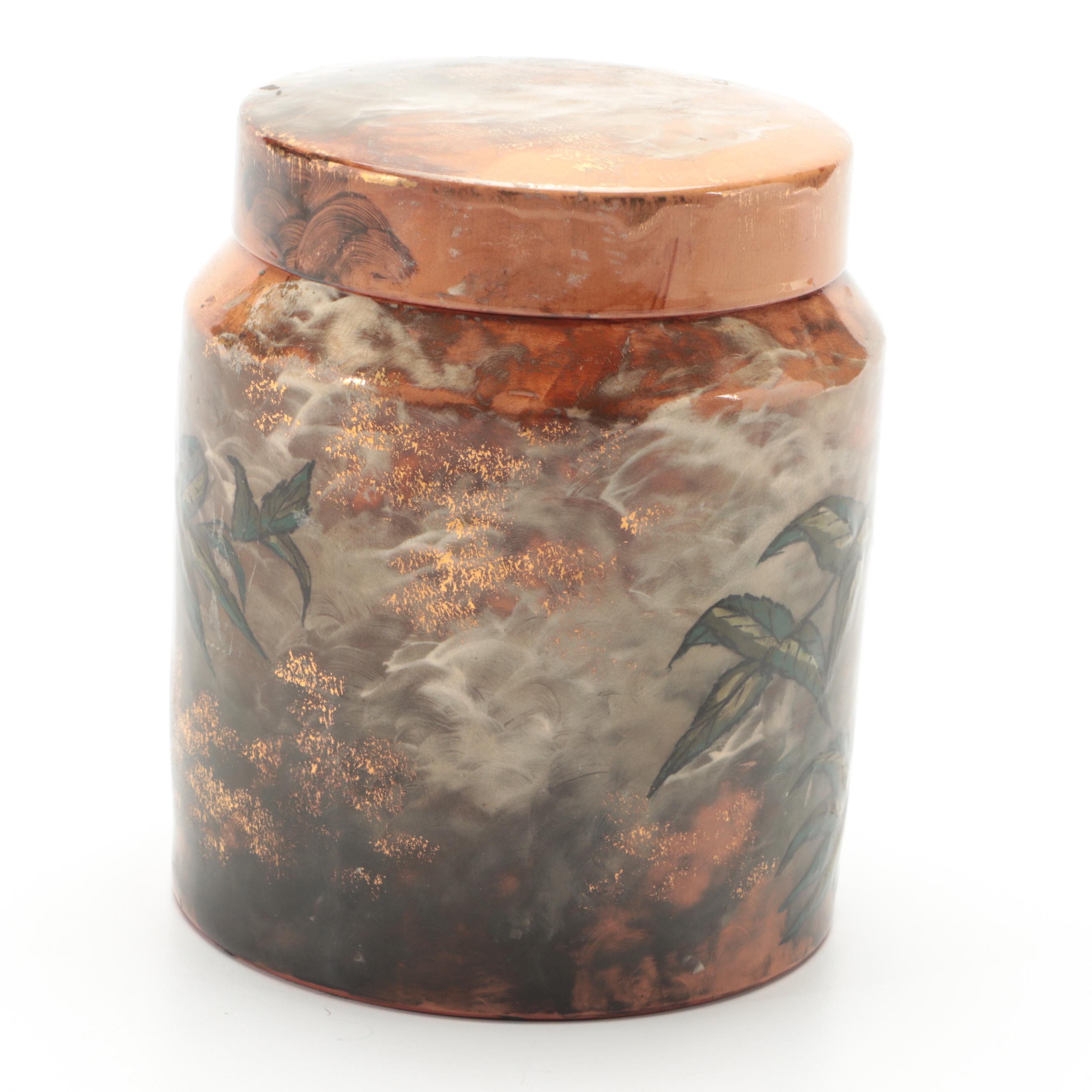 Nicholas Joseph Hirschfeld for Rookwood Pottery Ceramic Humidor, 1883 ...