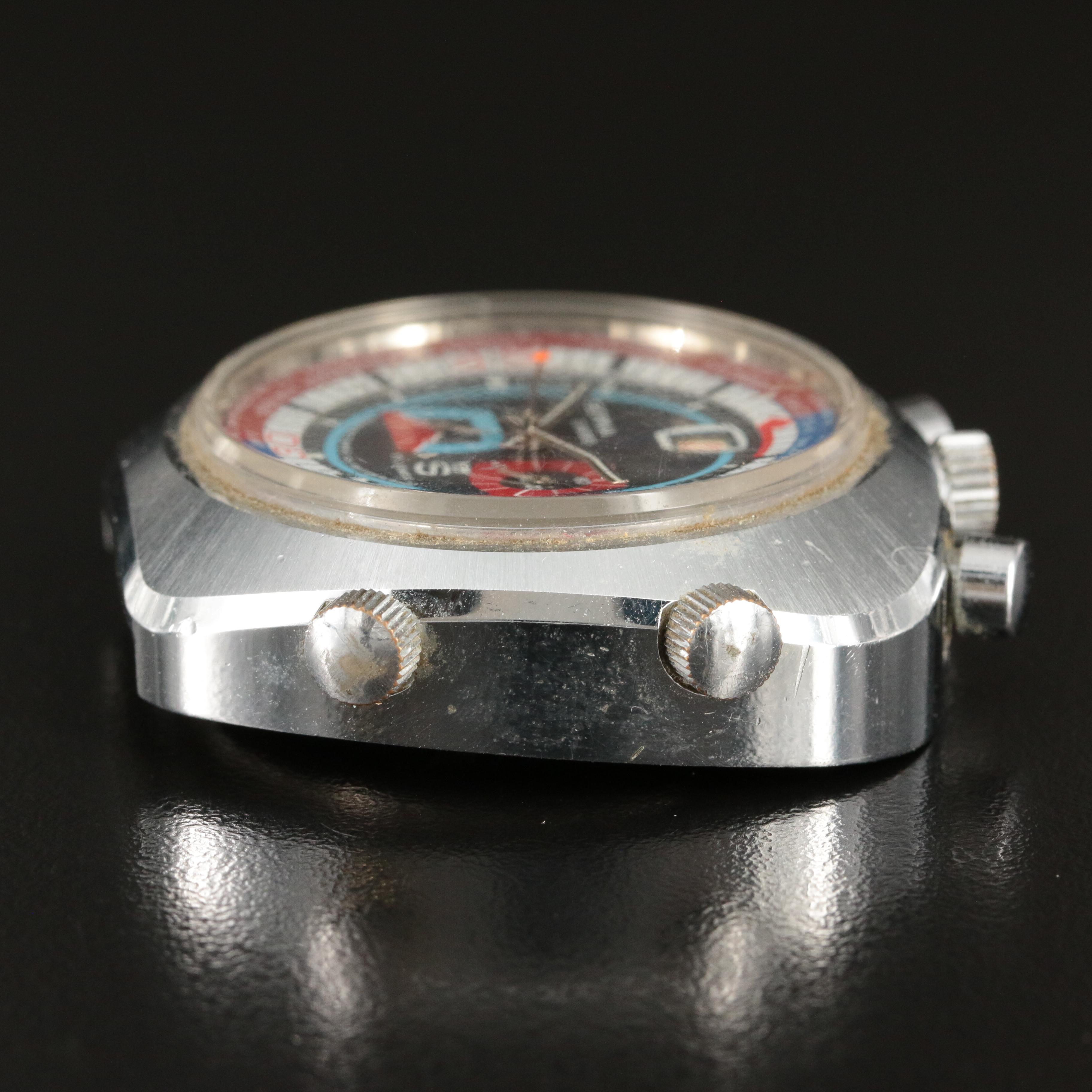 Sorna Chrono 5-Crown Bull Head World Timer Wristwatch | EBTH