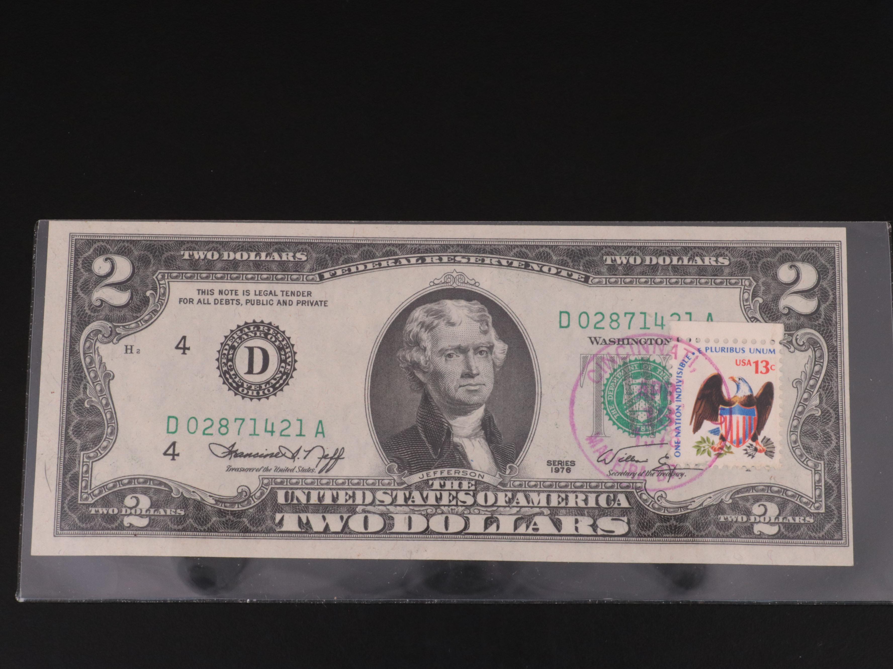 Collection of Four Two Dollar Notes | EBTH