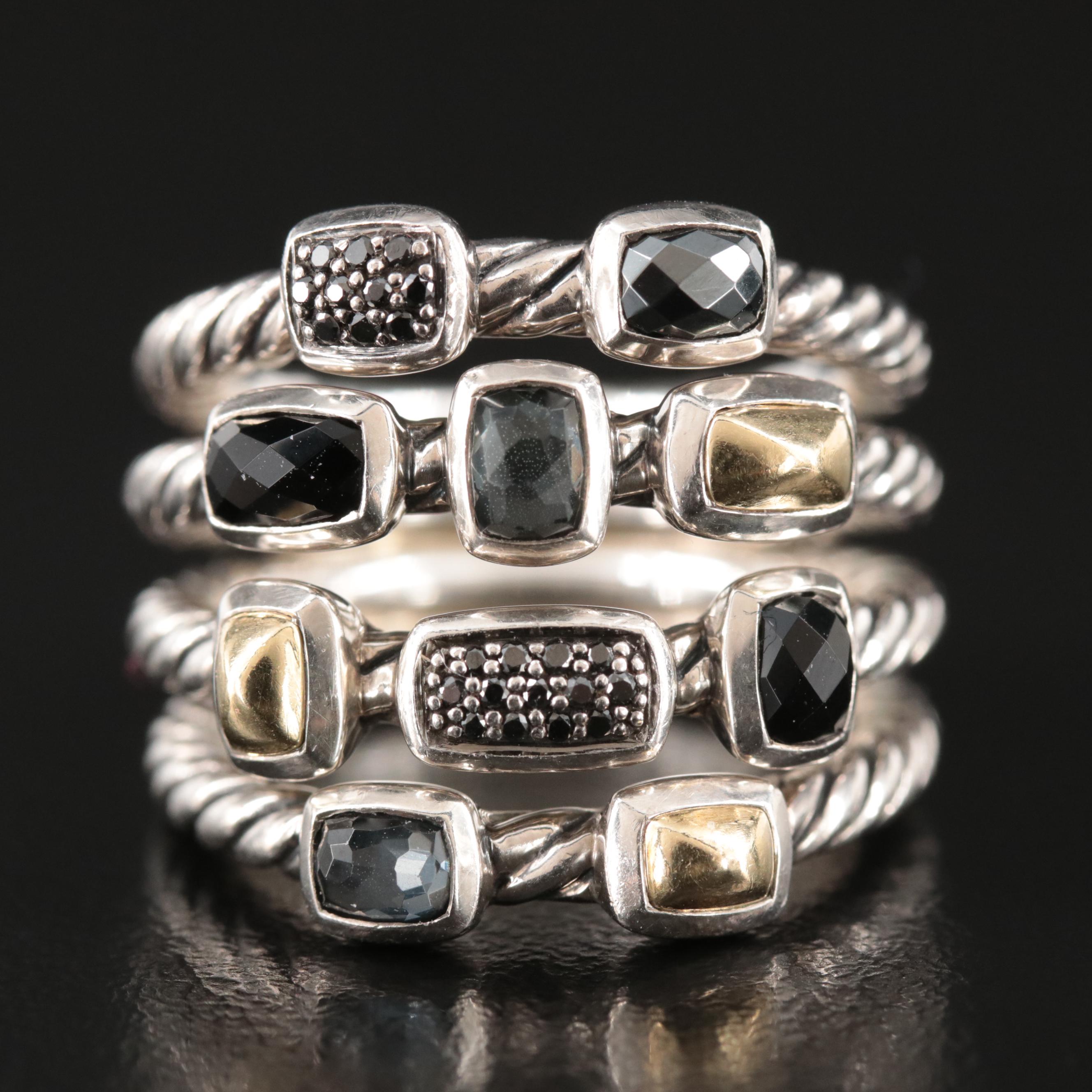 David Yurman "Confetti Collection" Sterling with Bonded 18K Gold Ring ...