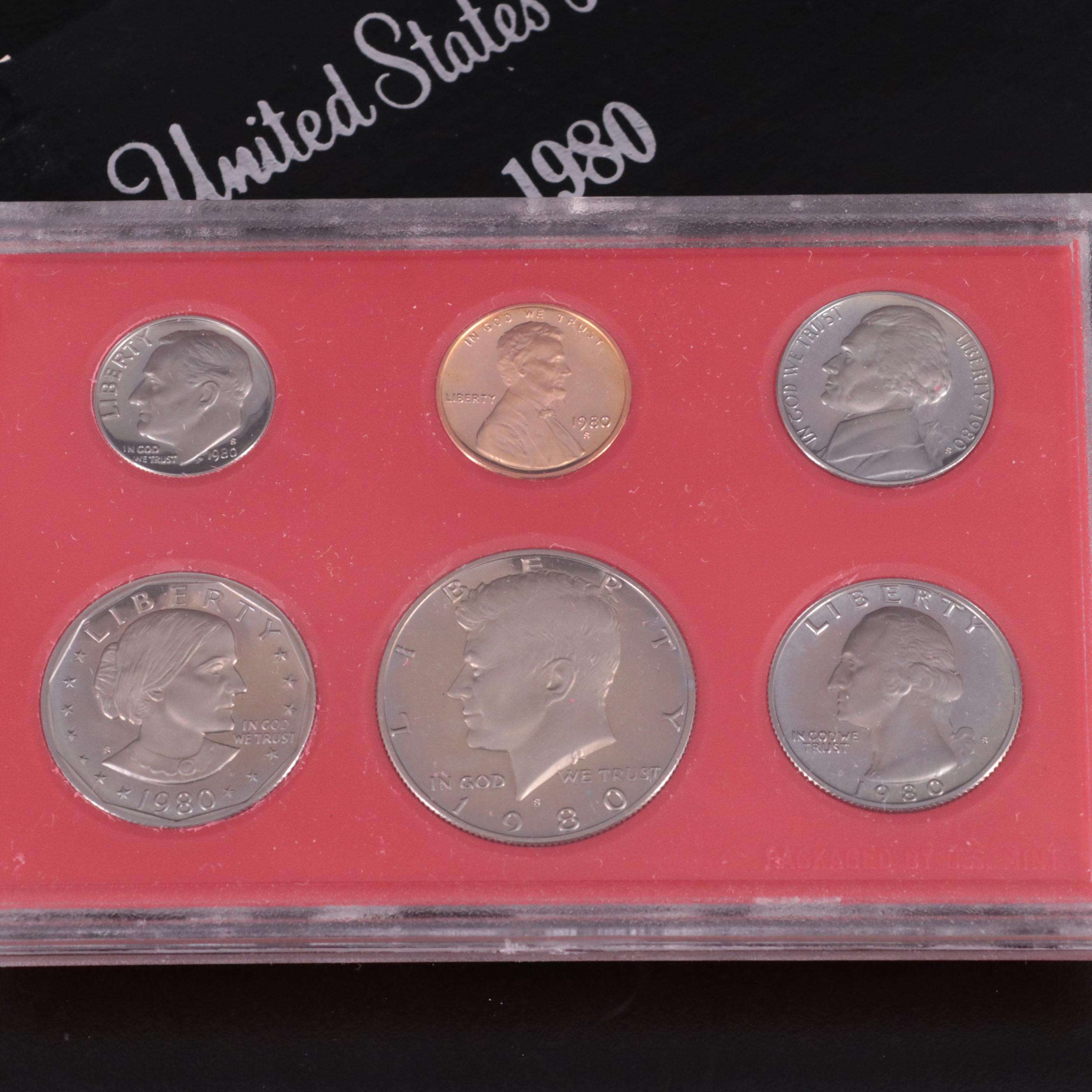 Collection of Thirteen Different United States Proof Sets 1968-1980 ...