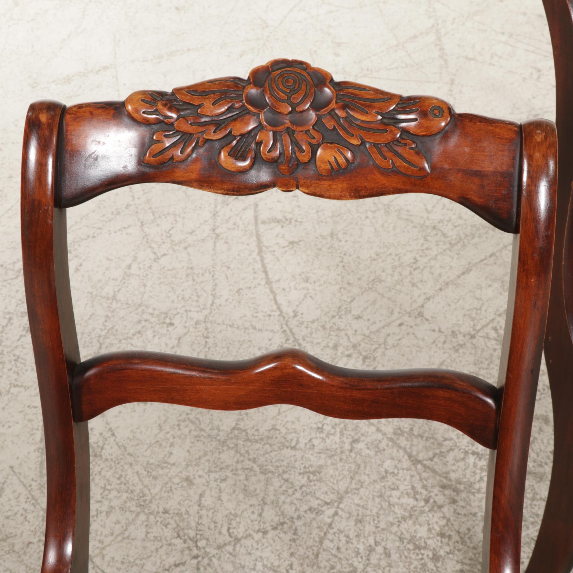 Duncan Phyfe Style Carved Wood Side Chairs, Mid-20th Century | EBTH
