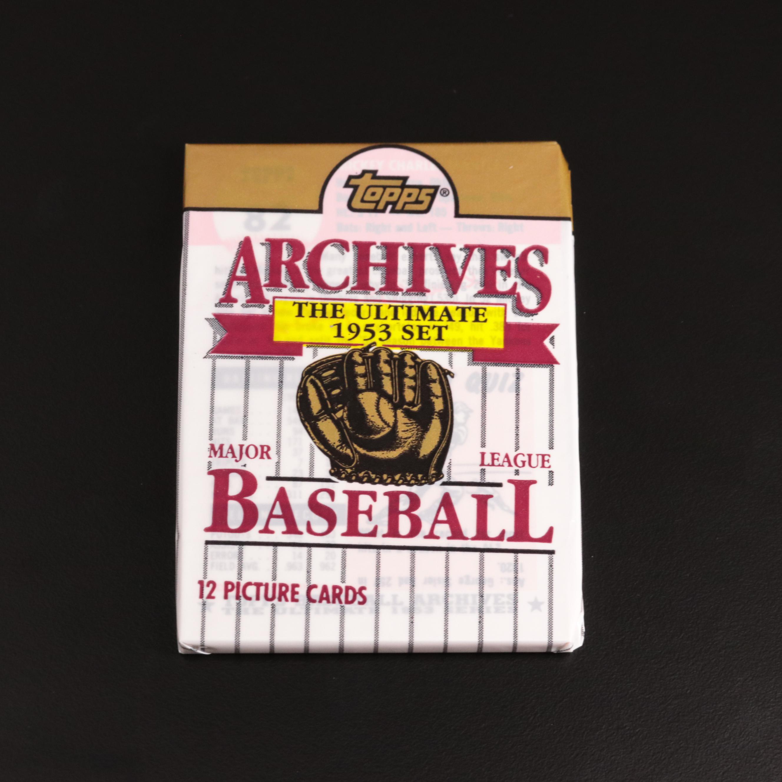 1991 Topps Archives The Ultimate 1953 Set 1953 Baseball Card Reprints ...