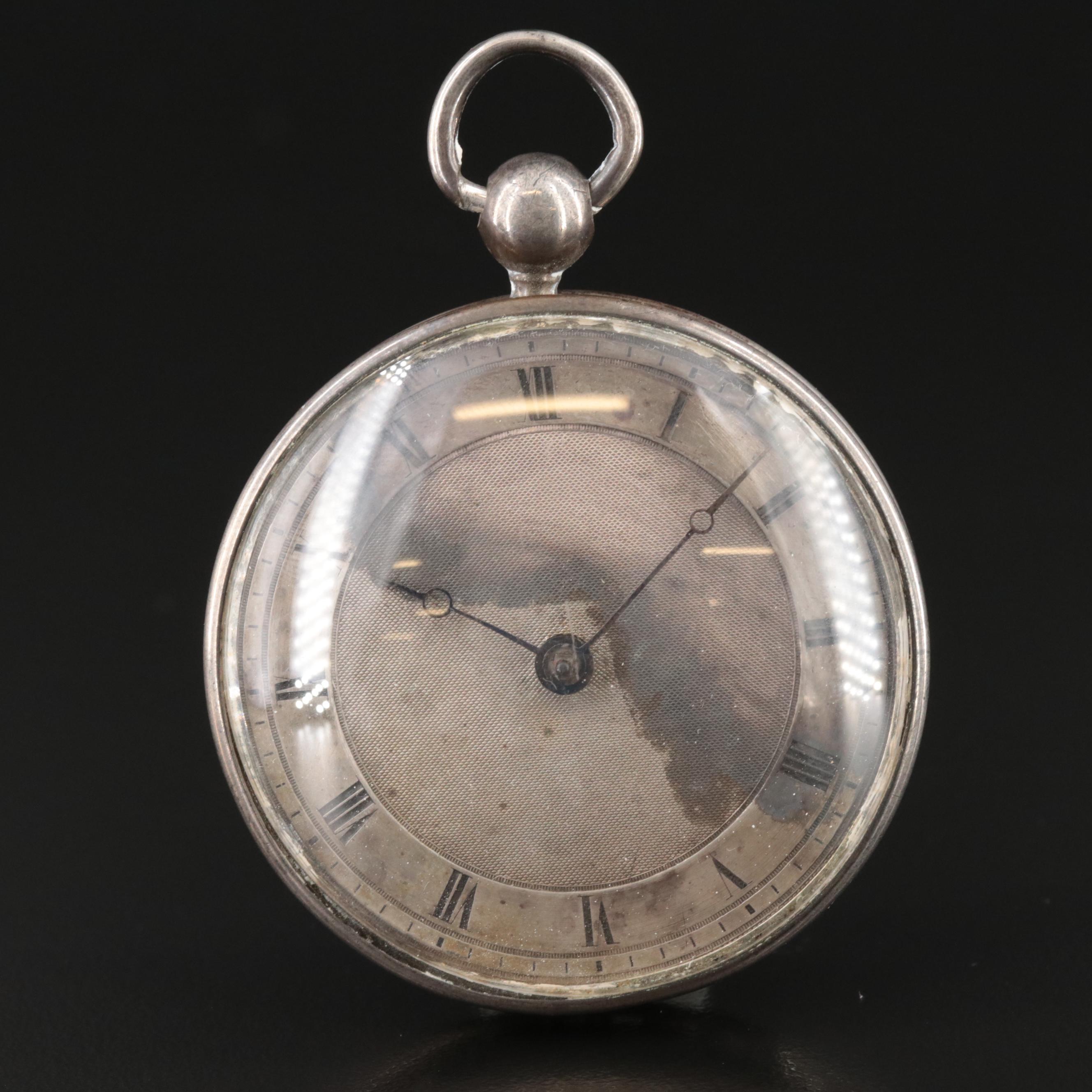 800 Silver Vintage Pocket Watch | EBTH