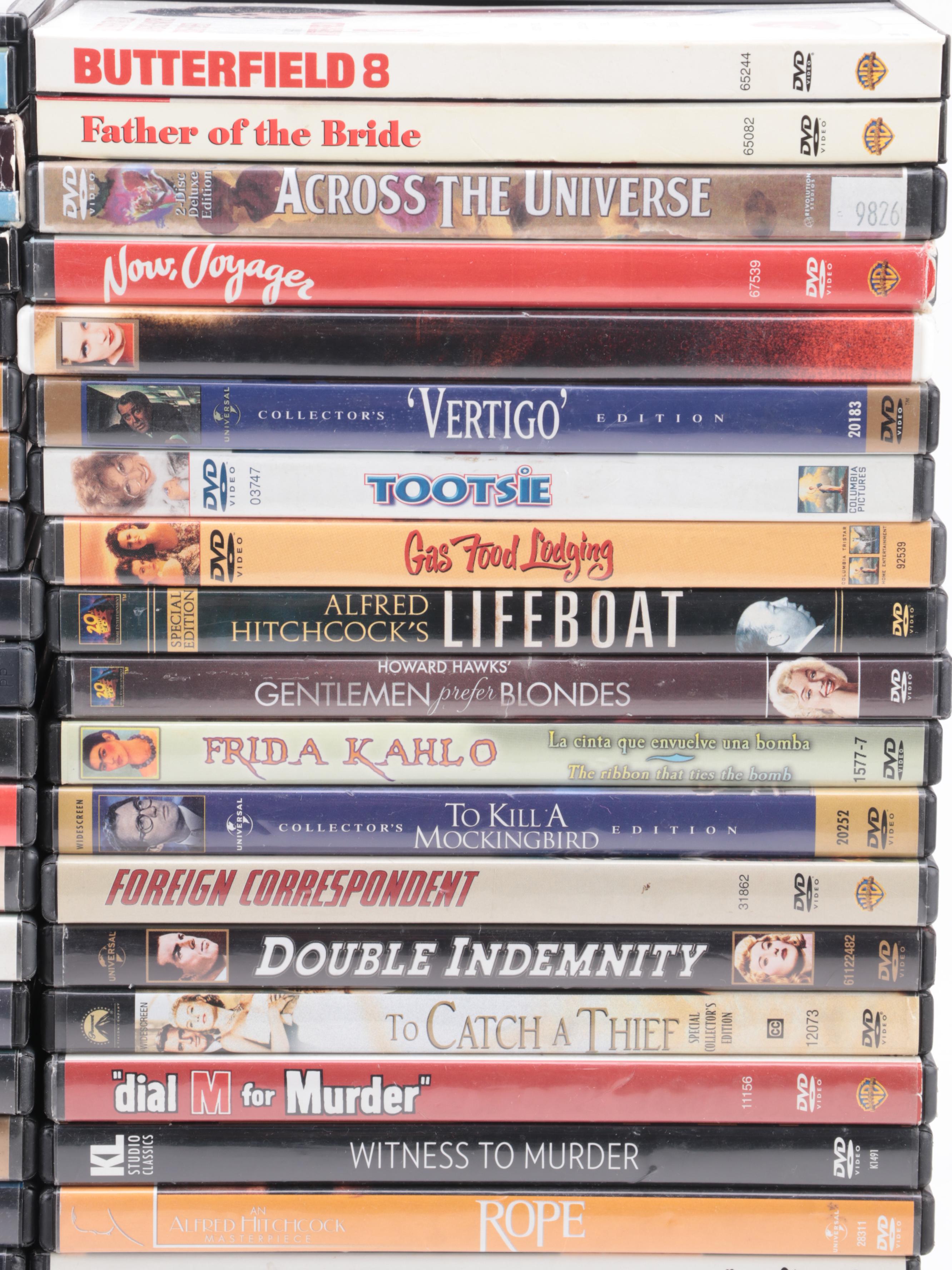Movies and TV Show DVDs Including "Downton Abbey," Hitchcock Films and ...