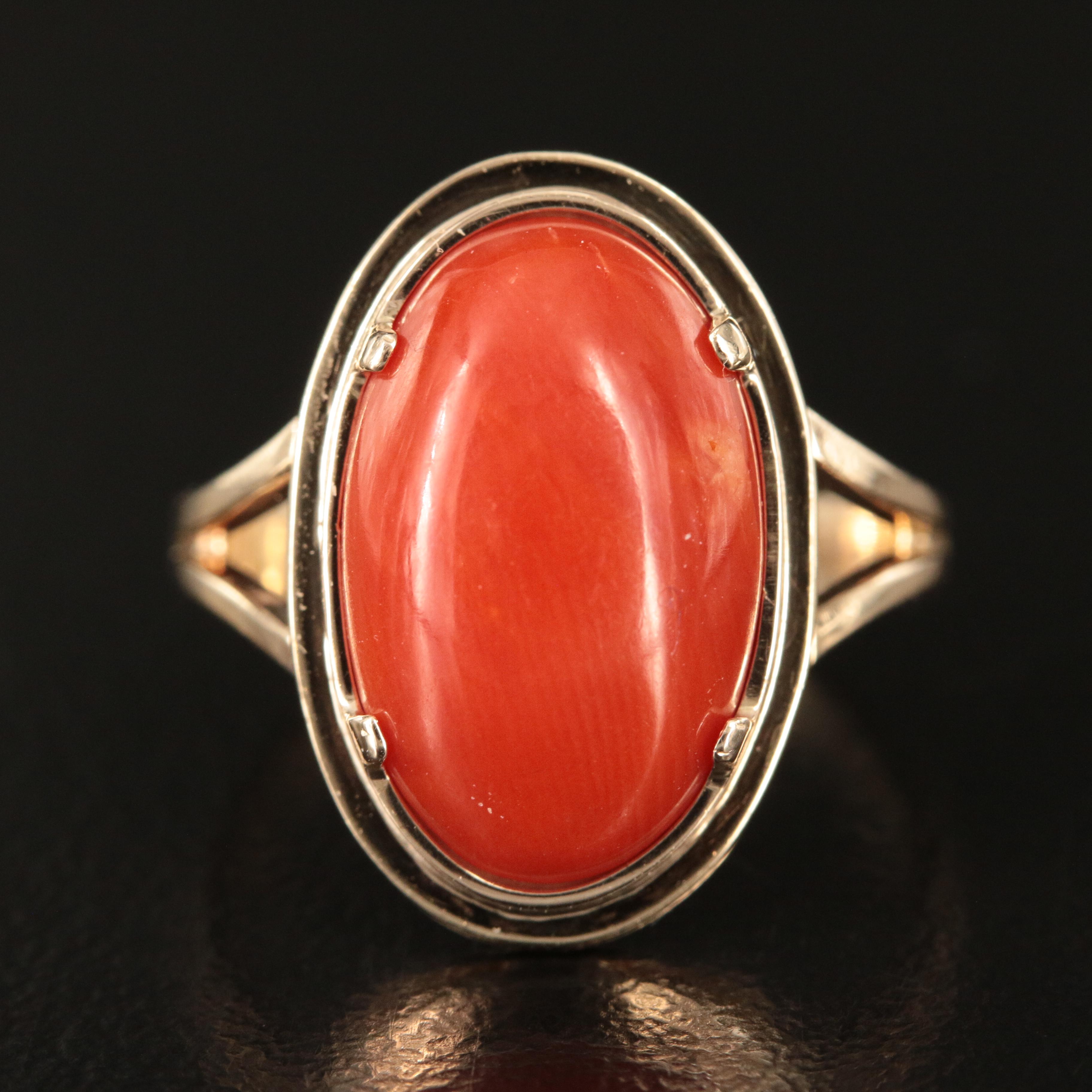 14K Coral Ring | EBTH