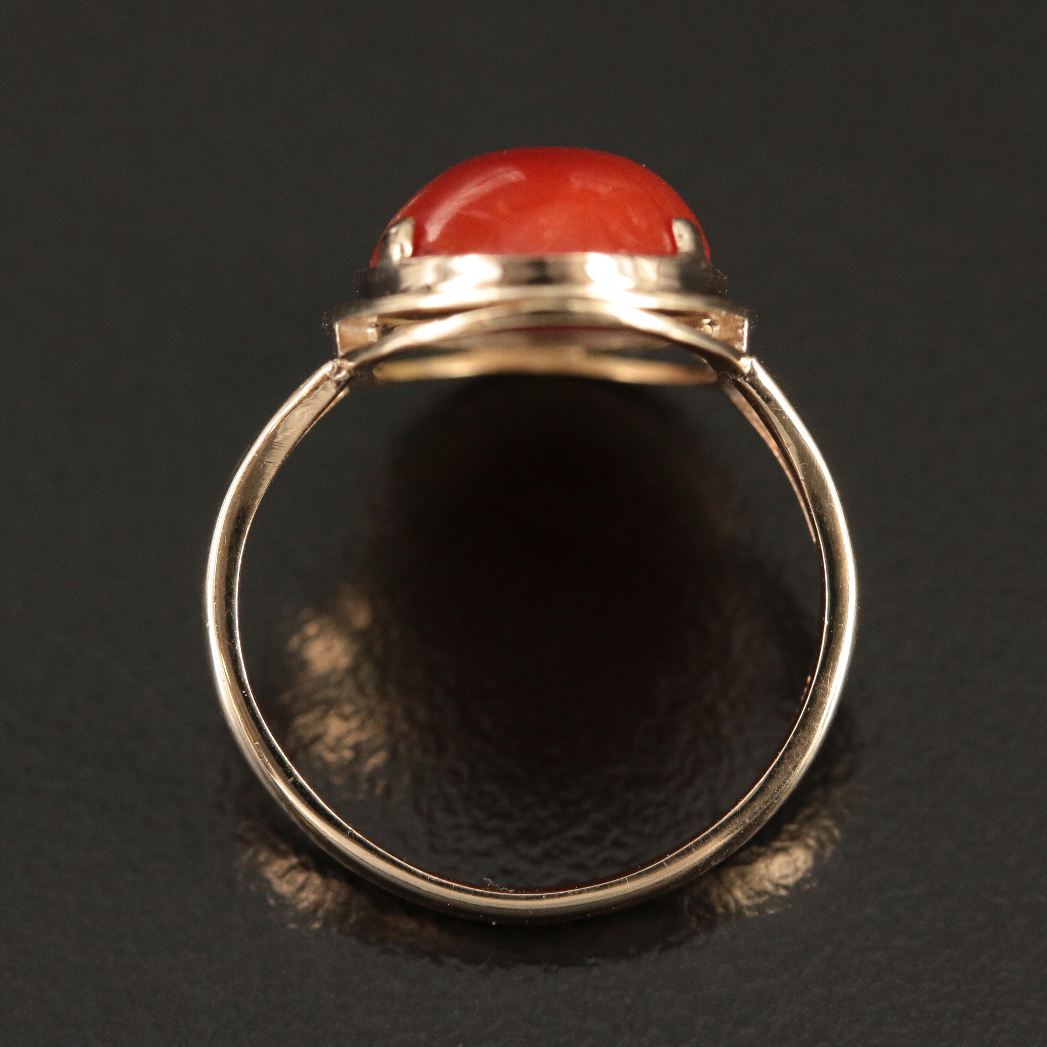 14K Coral Ring | EBTH
