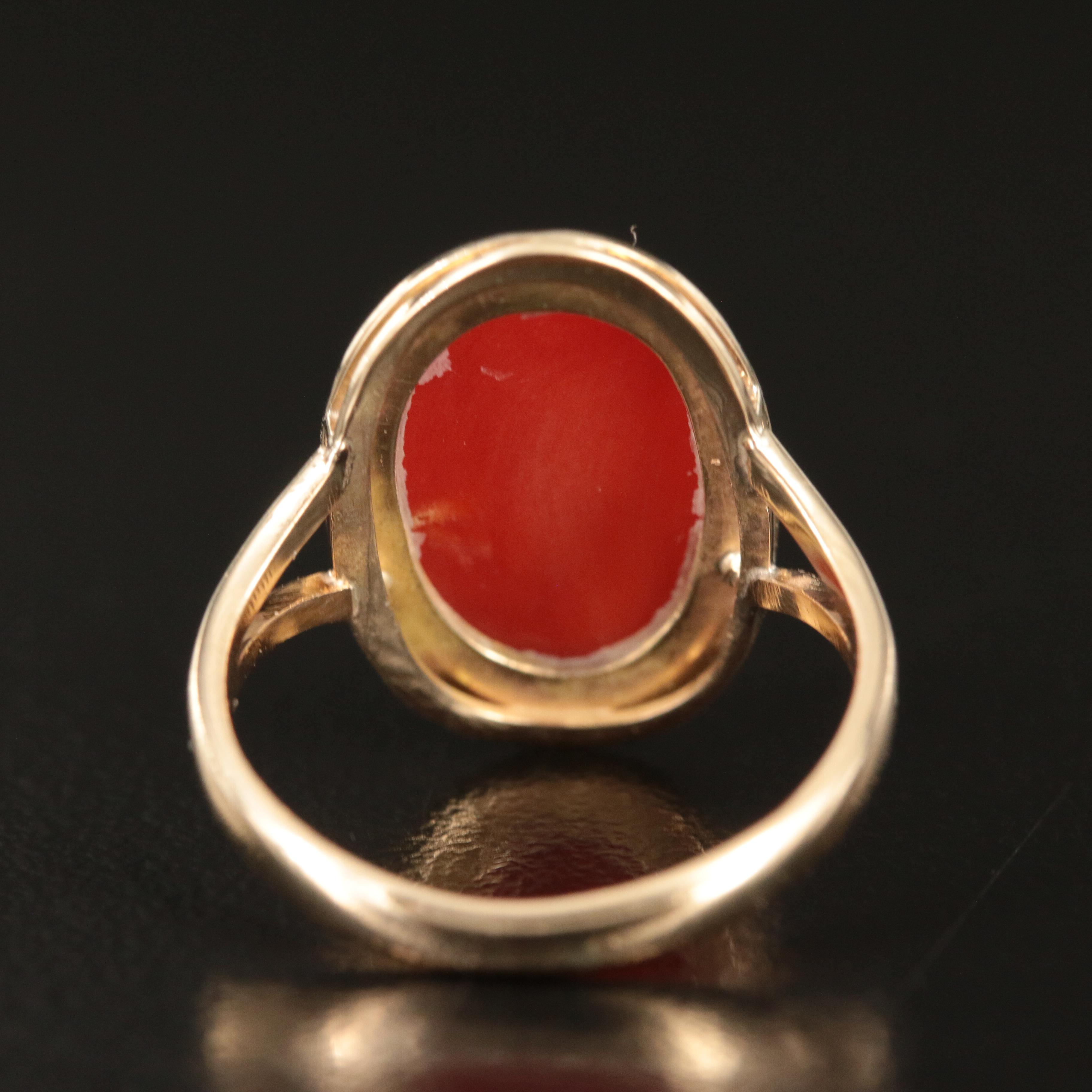 14K Coral Ring | EBTH