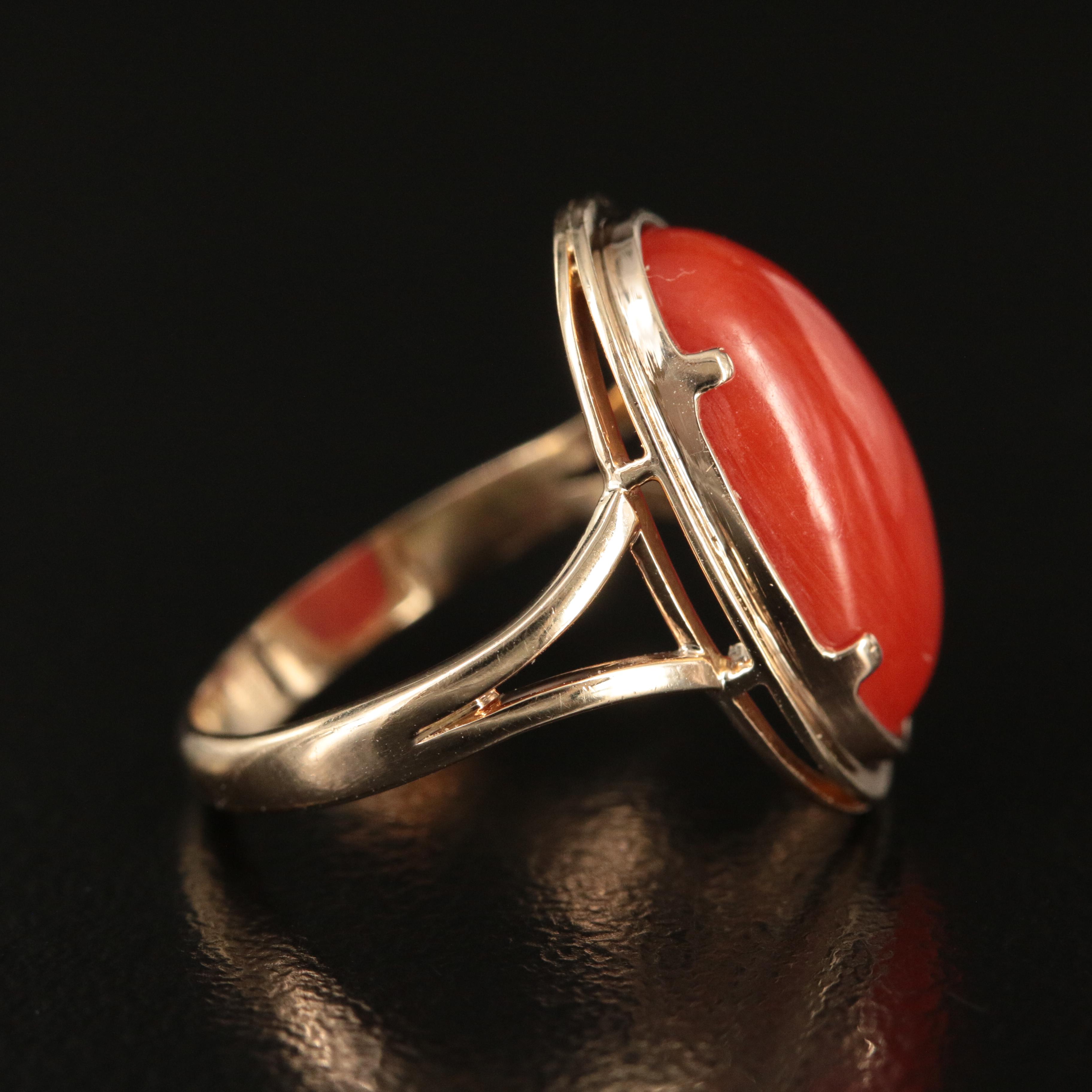 14K Coral Ring | EBTH