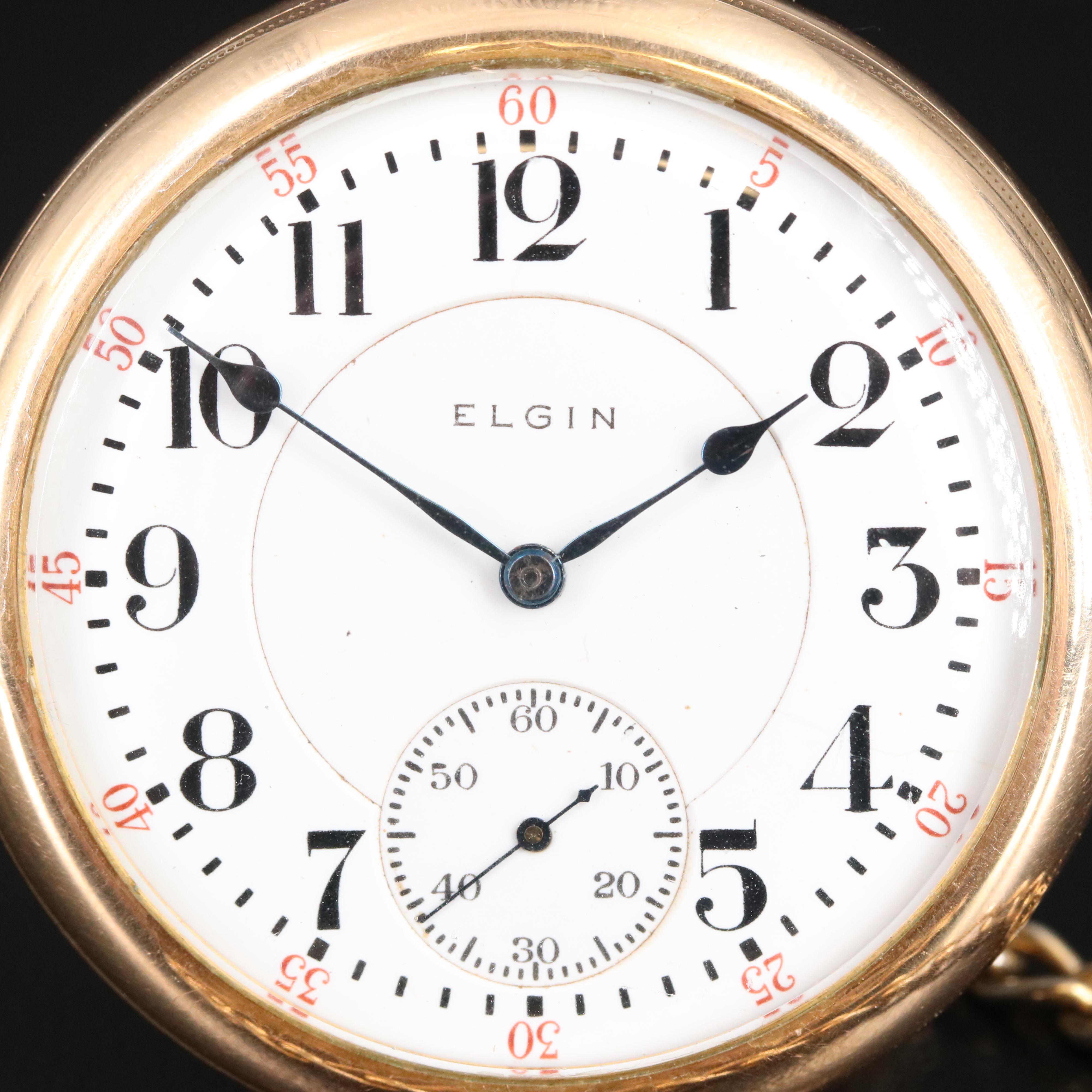 1911 Elgin "Father Time" Railroad-Grade Pocket Watch | EBTH