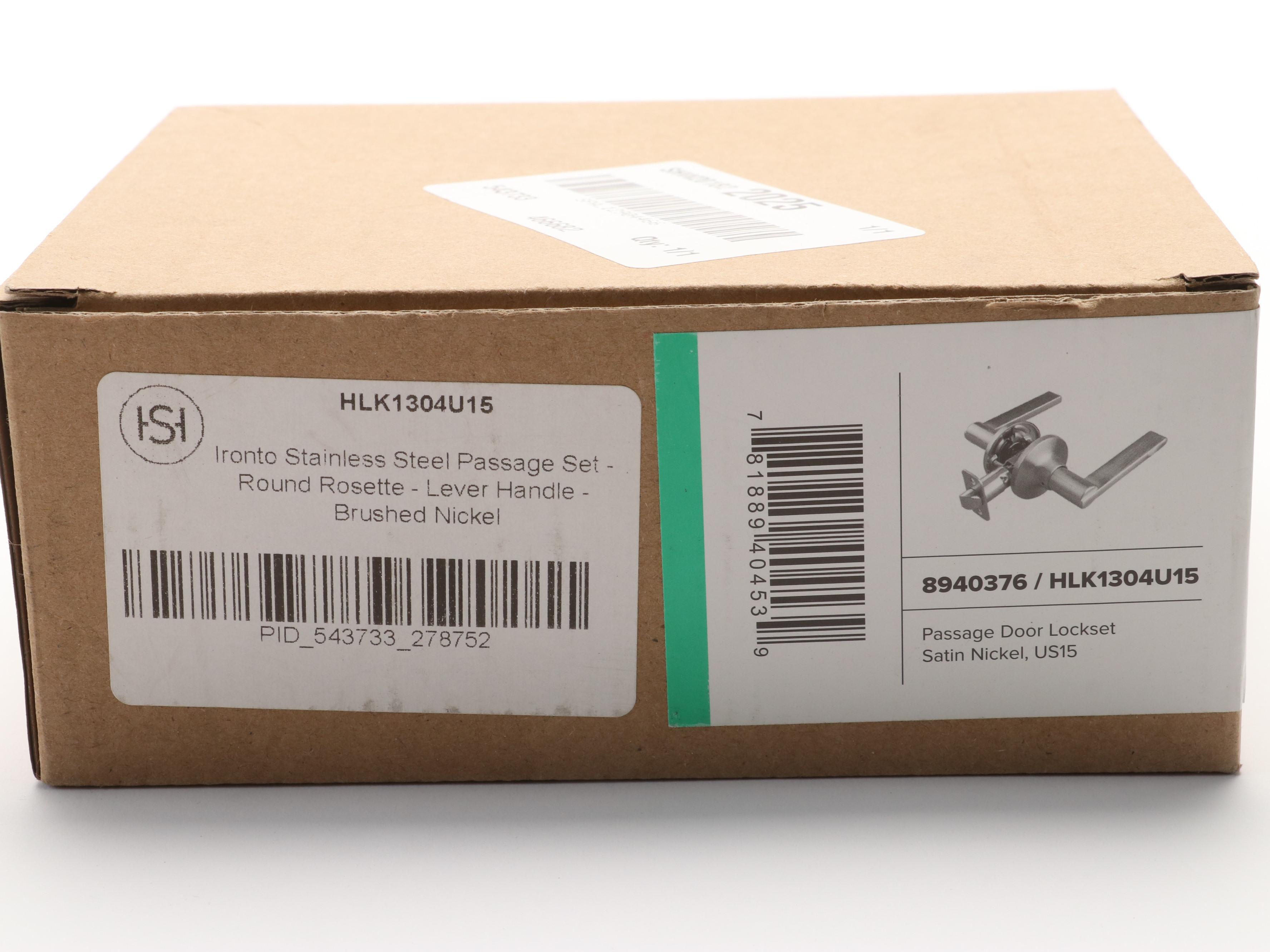 Lever Door Handle Set, Shelf Brackets and Paper Holder in Brushed ...