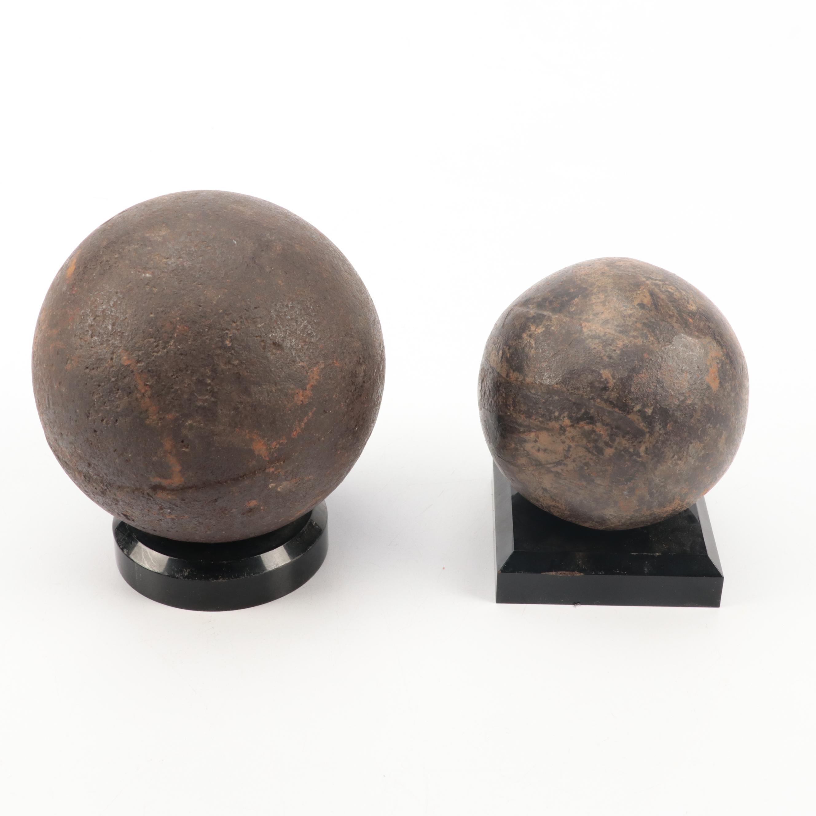 Revolutionary War Era Cannonball with Civil War Era Cannonball | EBTH