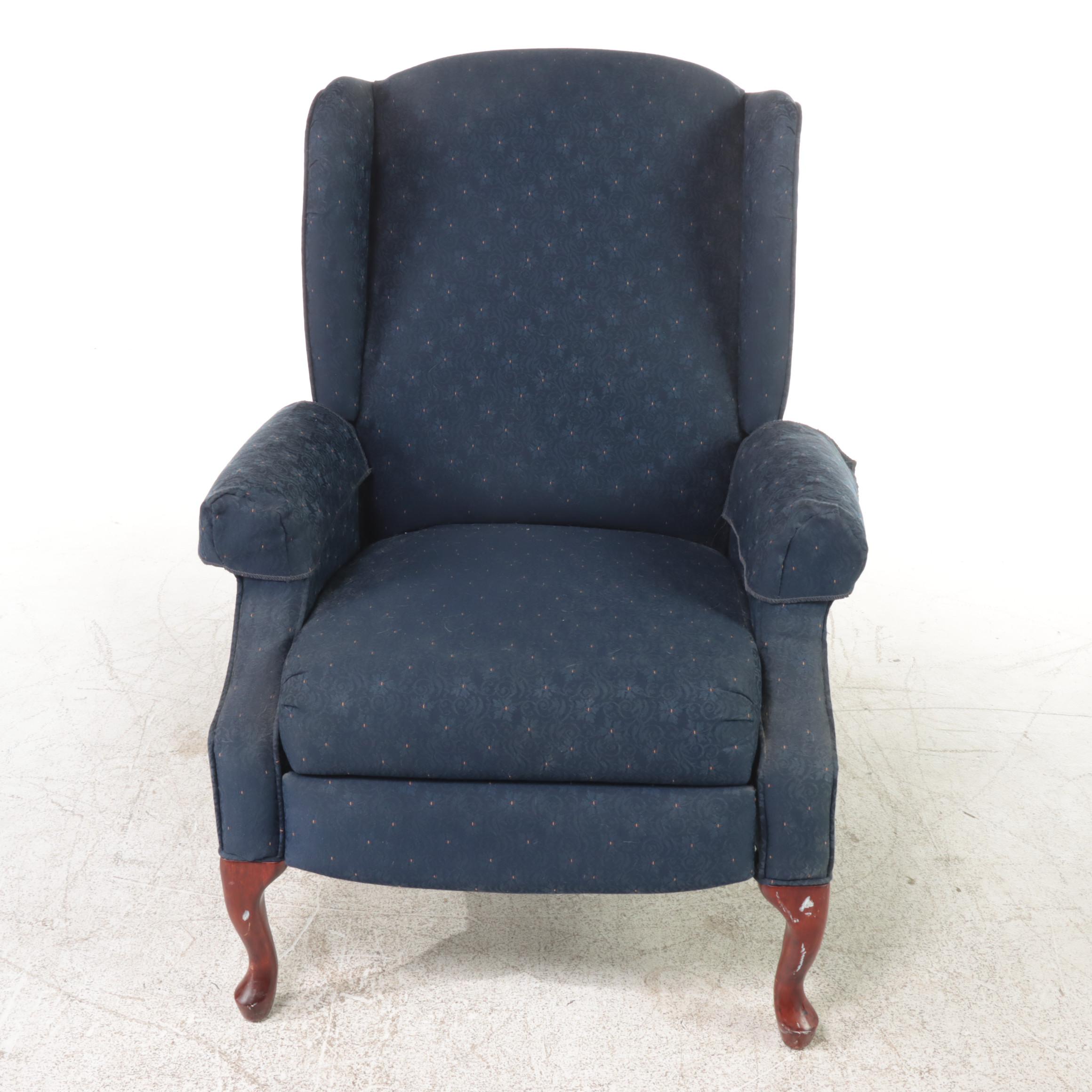 Queen Anne Style Wingback Manual Recliner Chair | EBTH