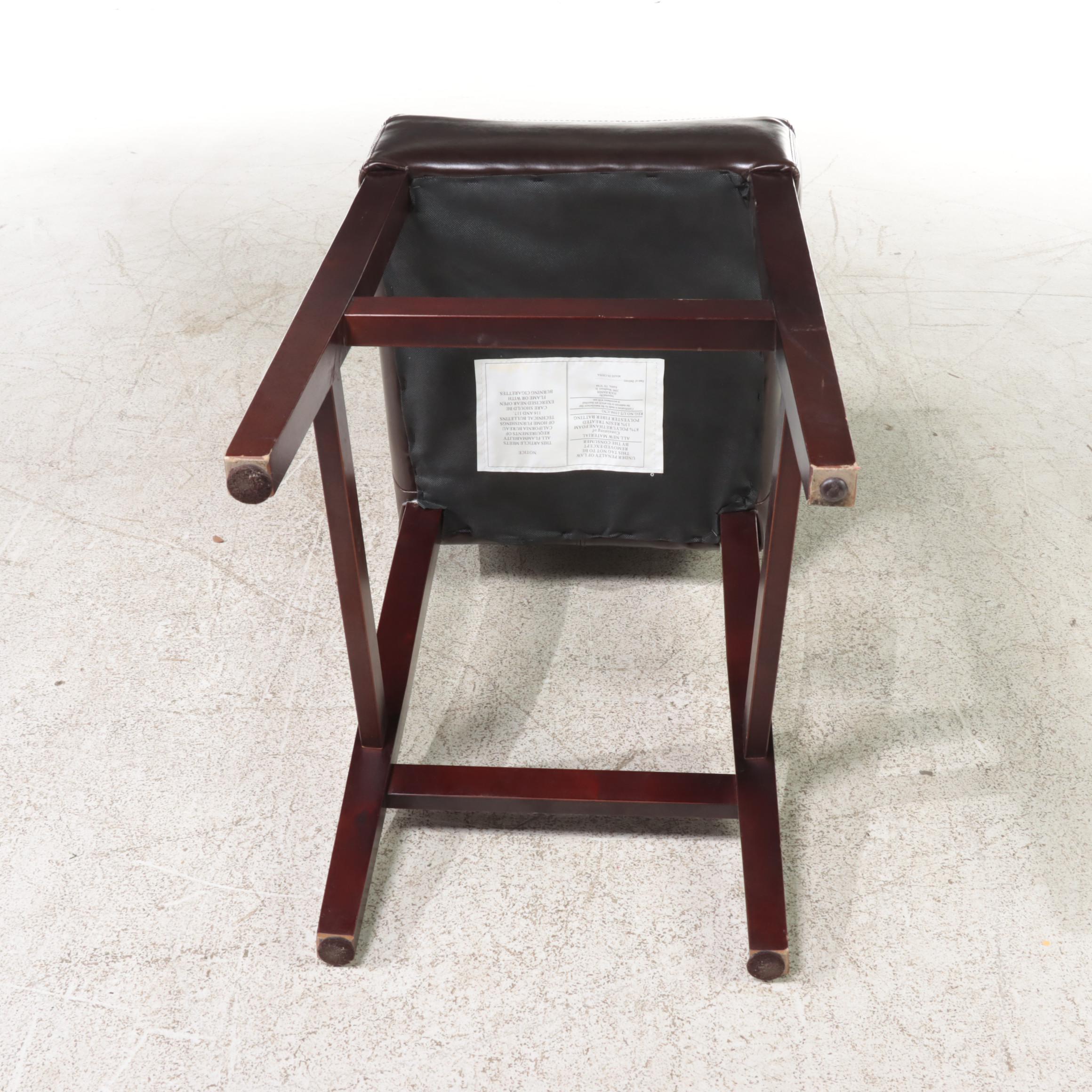 Pair of Four Hands "Henry" Faux-Leather Bar Stools | EBTH