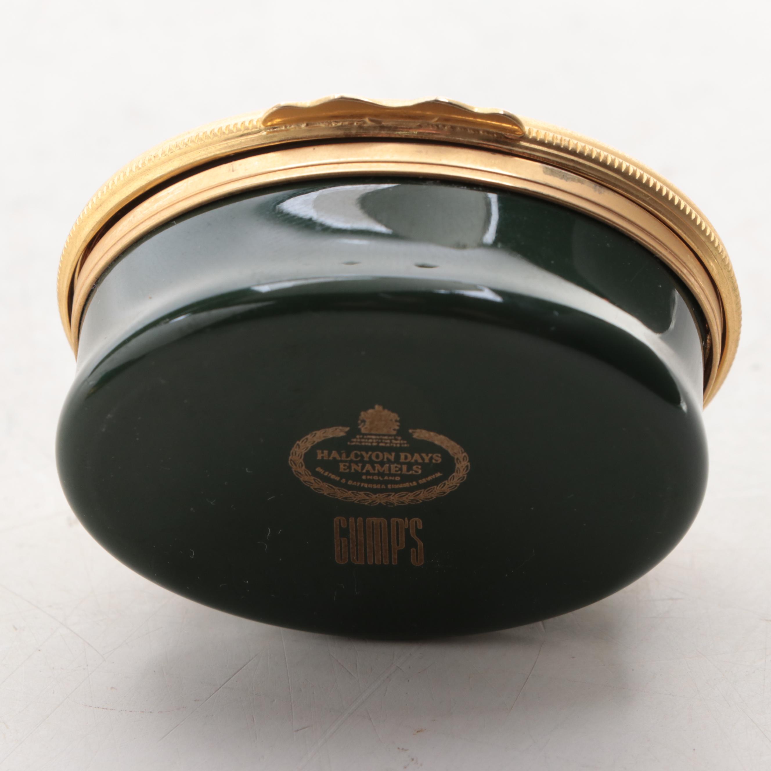 Halcyon Days Enameled Floral and Food Themed Trinket Boxes | EBTH