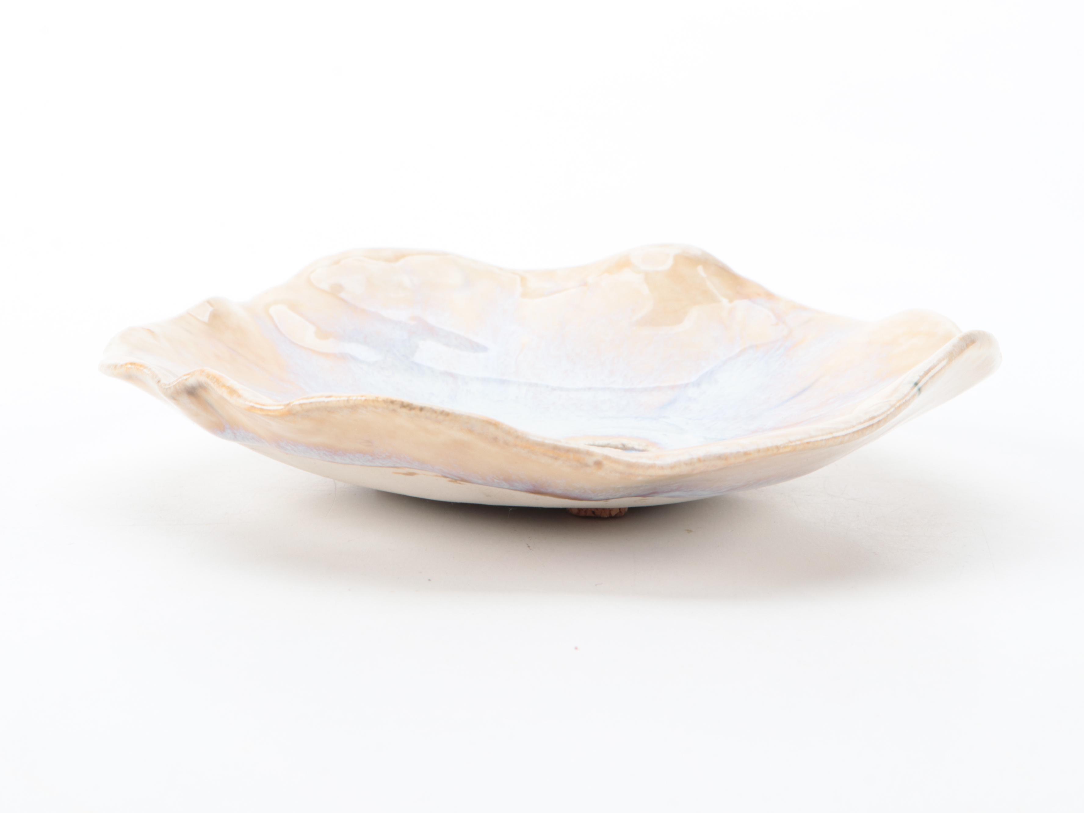Impressed Ceramic Butterfly Trinket Dish | EBTH