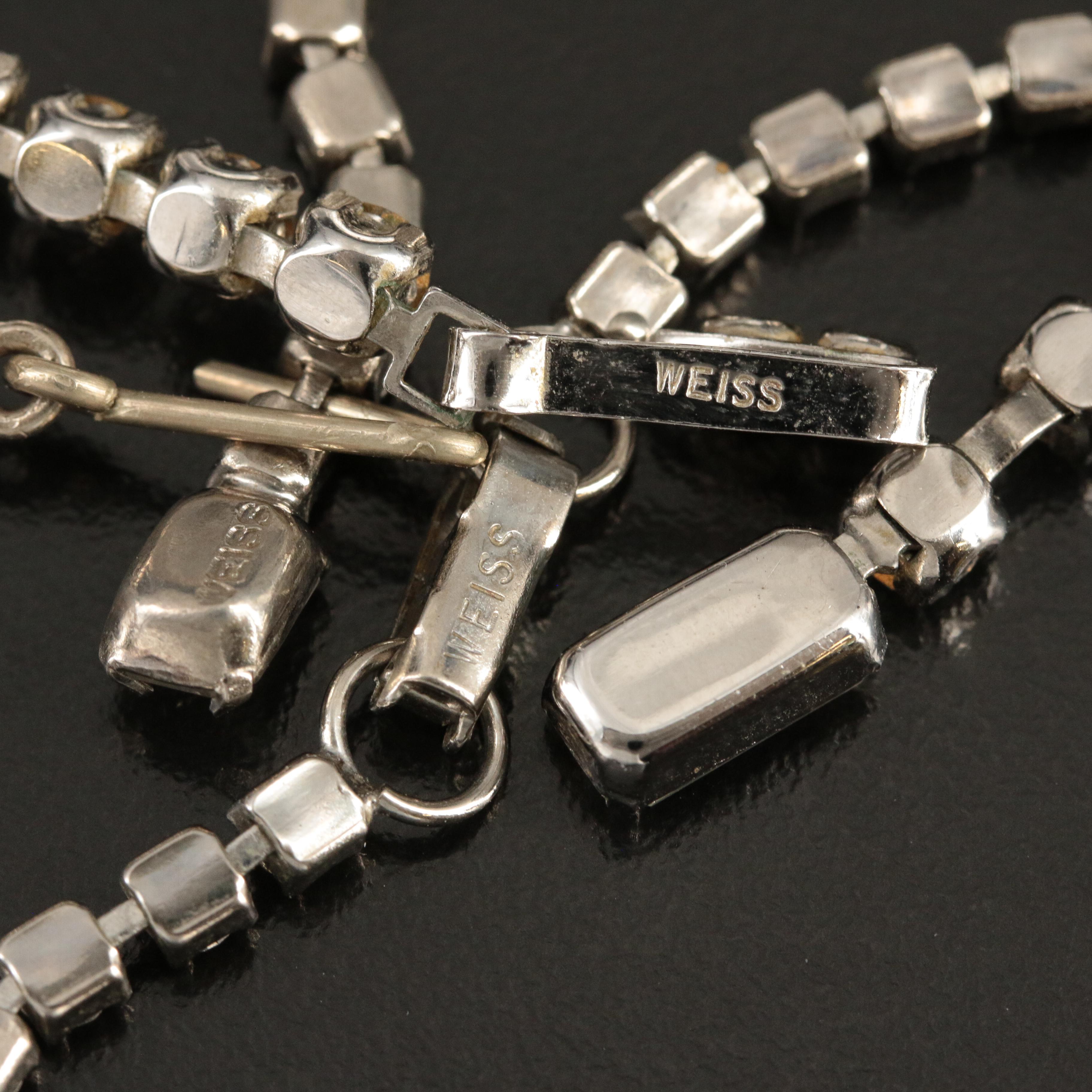 Weiss Rhinestone Necklace Trio | EBTH