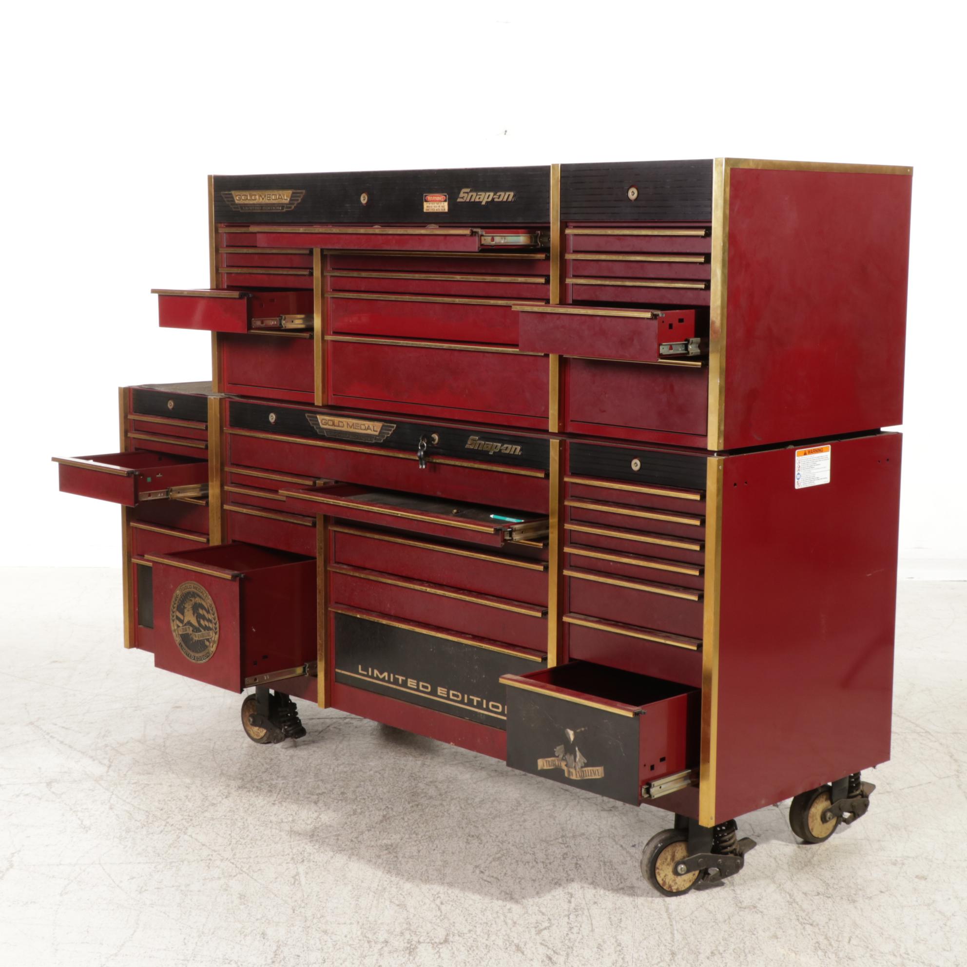 Snap-On Gold Medal Limited Edition Tool Cabinet on Casters | EBTH