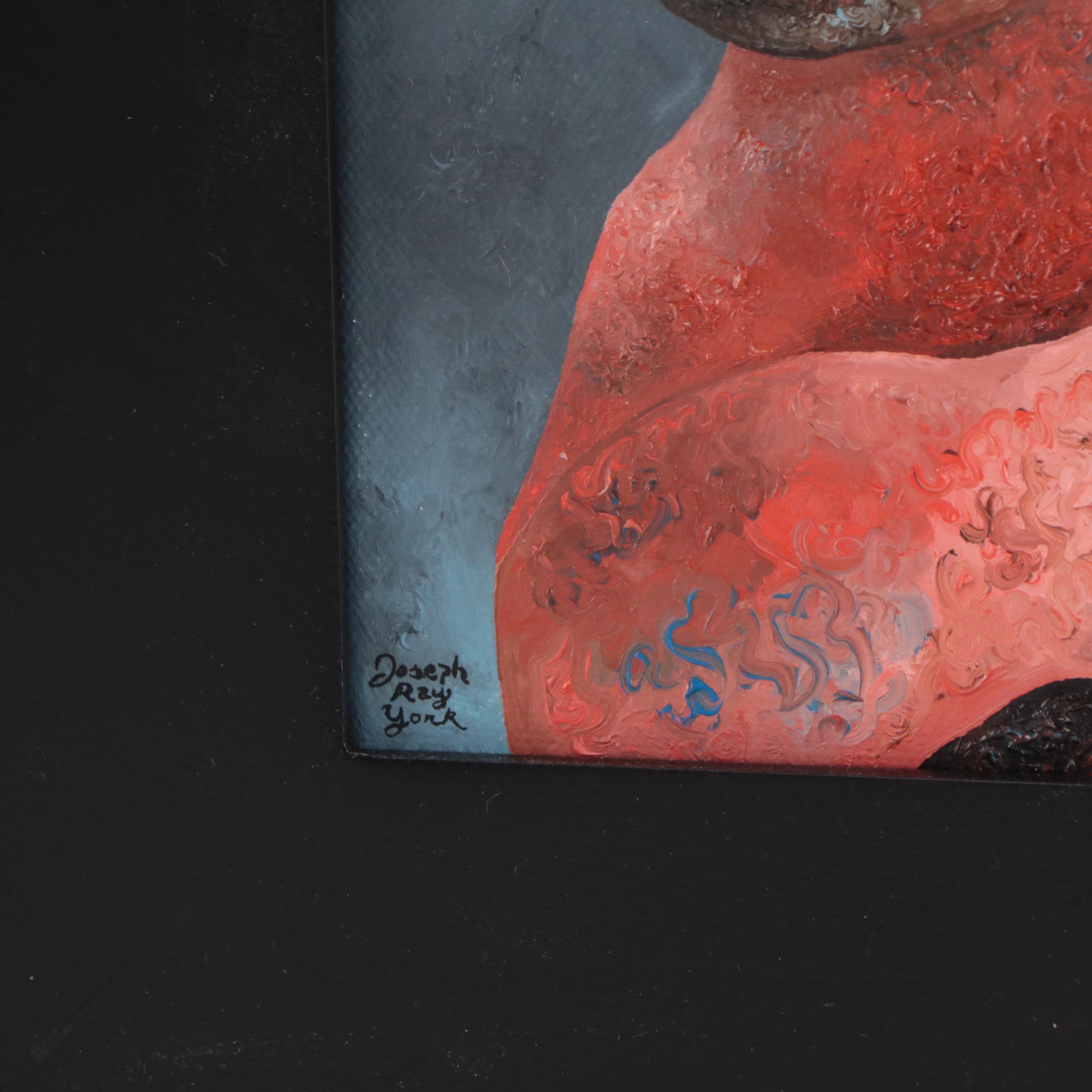 Joseph Ray York Biomorphic Oil Painting "Snowman's Land No.2," 2023 | EBTH