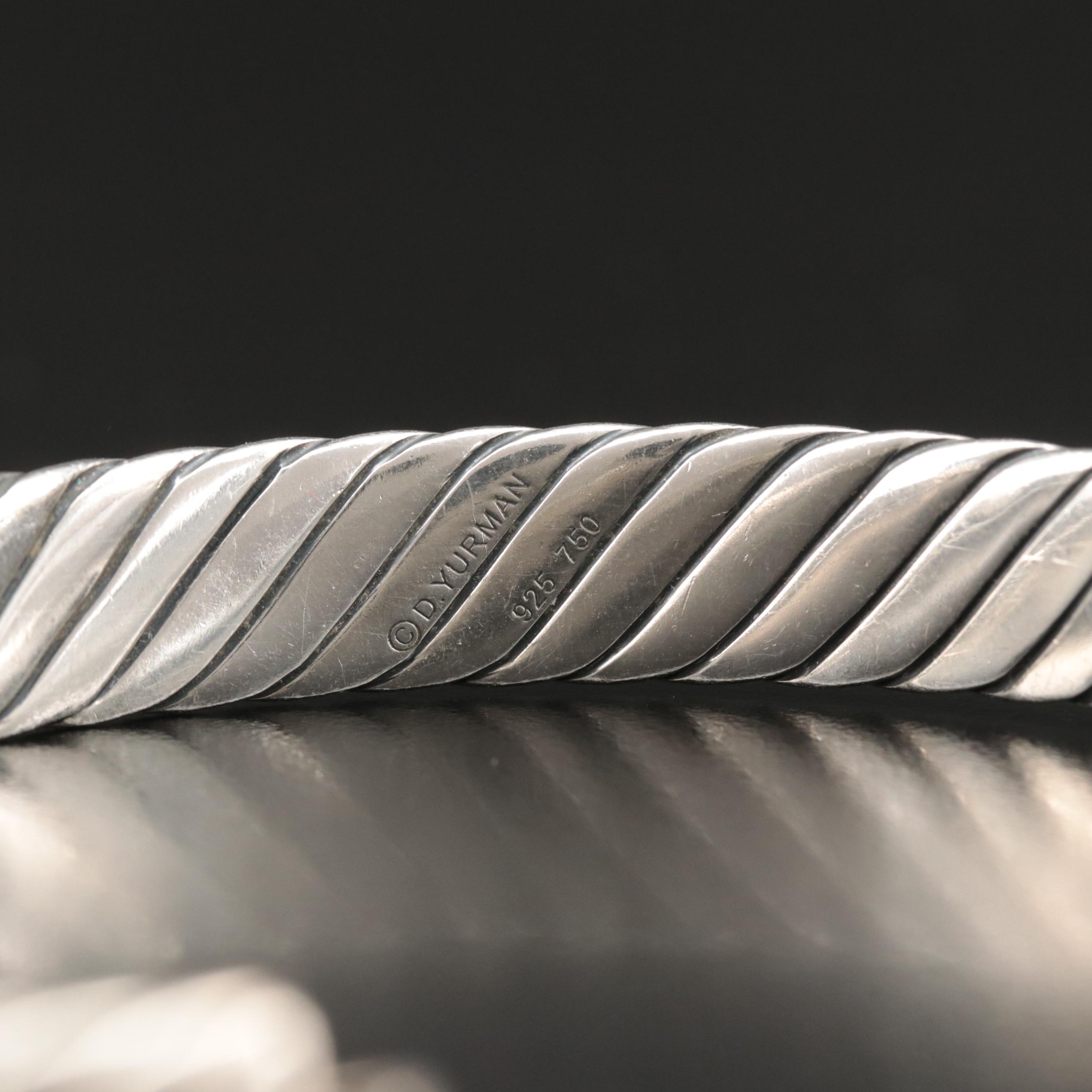 Vintage David Yurman "Sculpted Cable" Sterling Bracelet | EBTH