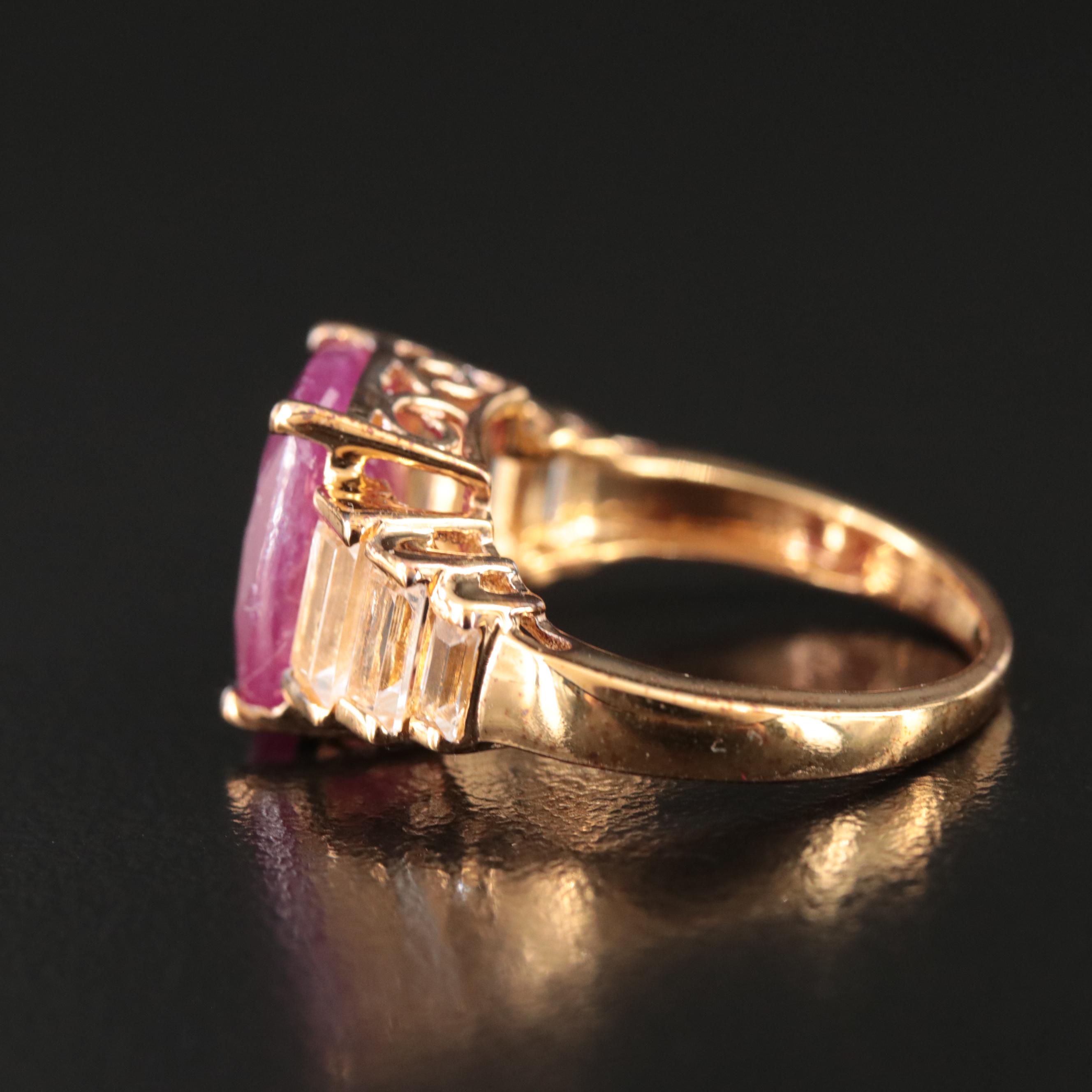 Sterling Ruby and Topaz Ring | EBTH