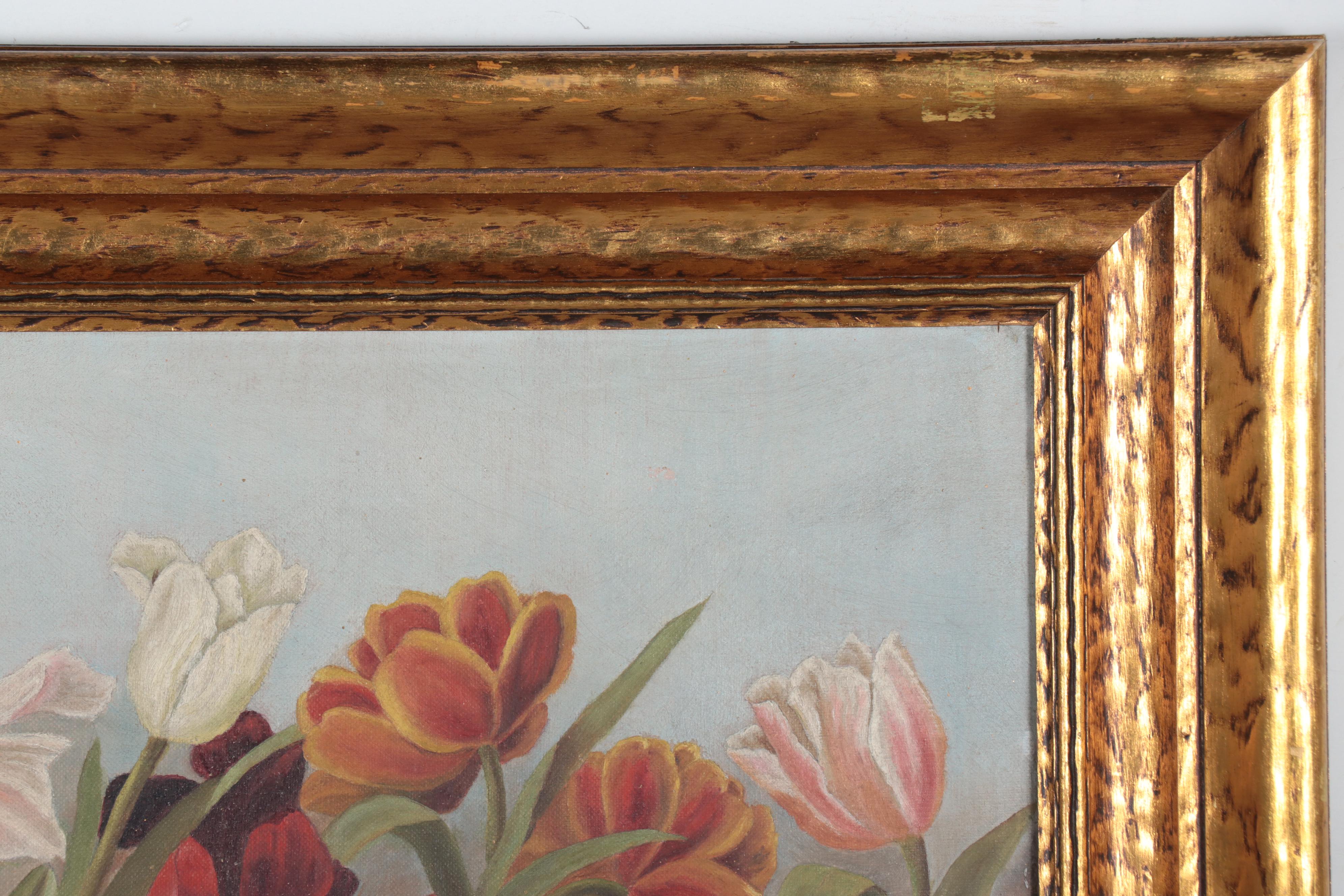 Moran Oil Painting of Tulips | EBTH