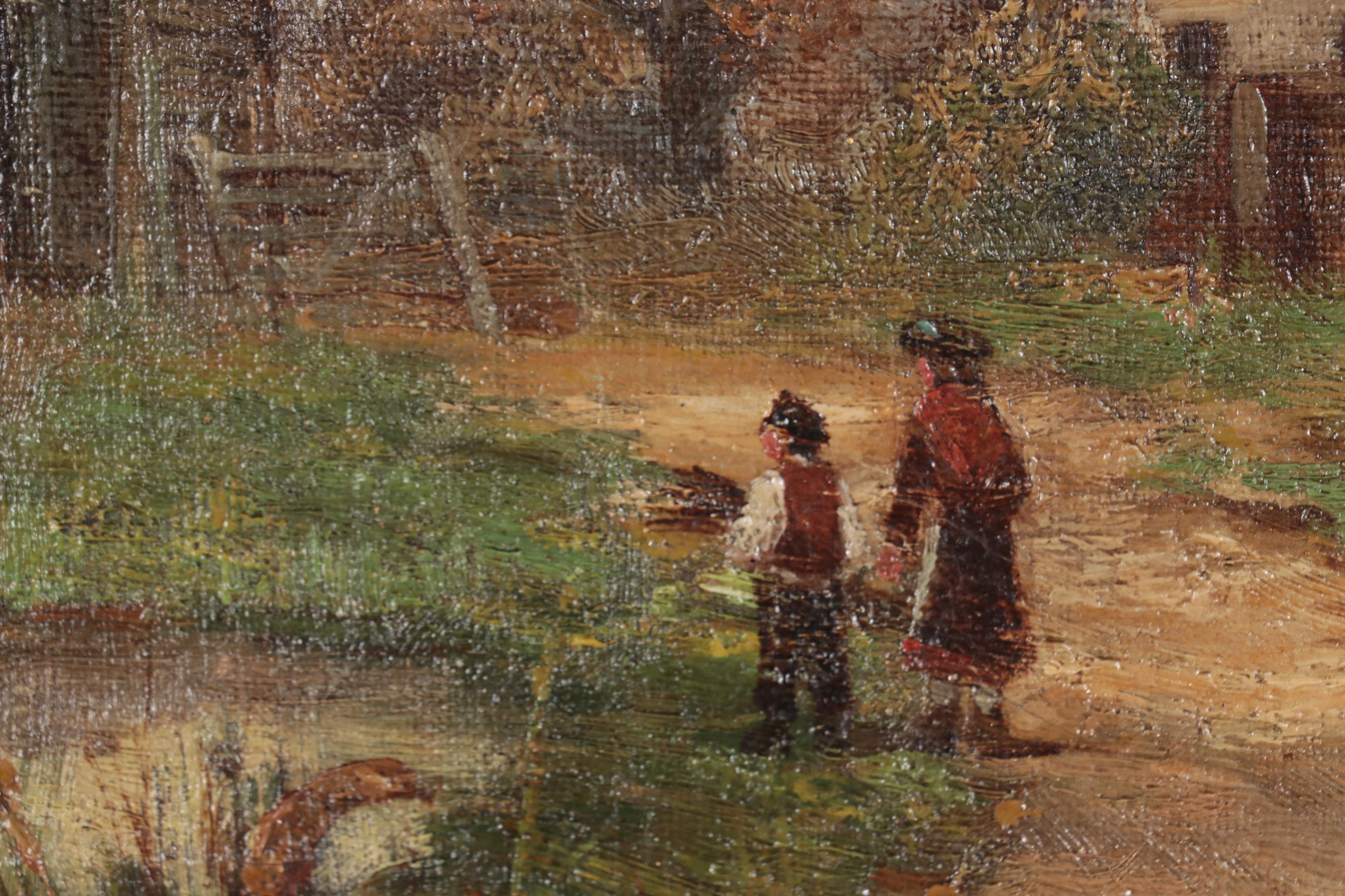 J. Harnack Oil Painting of an English Rural Landscape, Early-Mid 20th ...