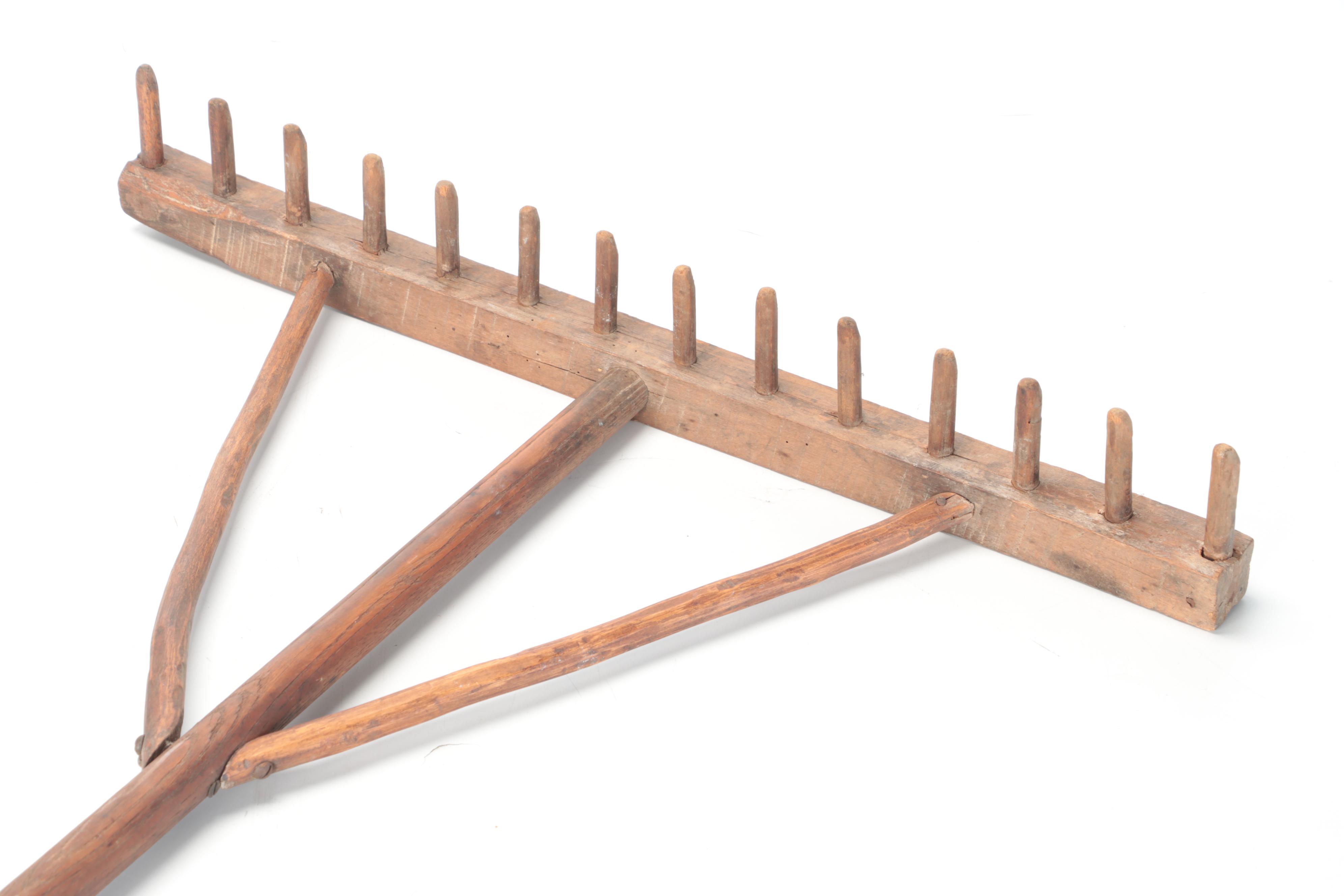 French Primitive Style Oak Hay Rake | EBTH