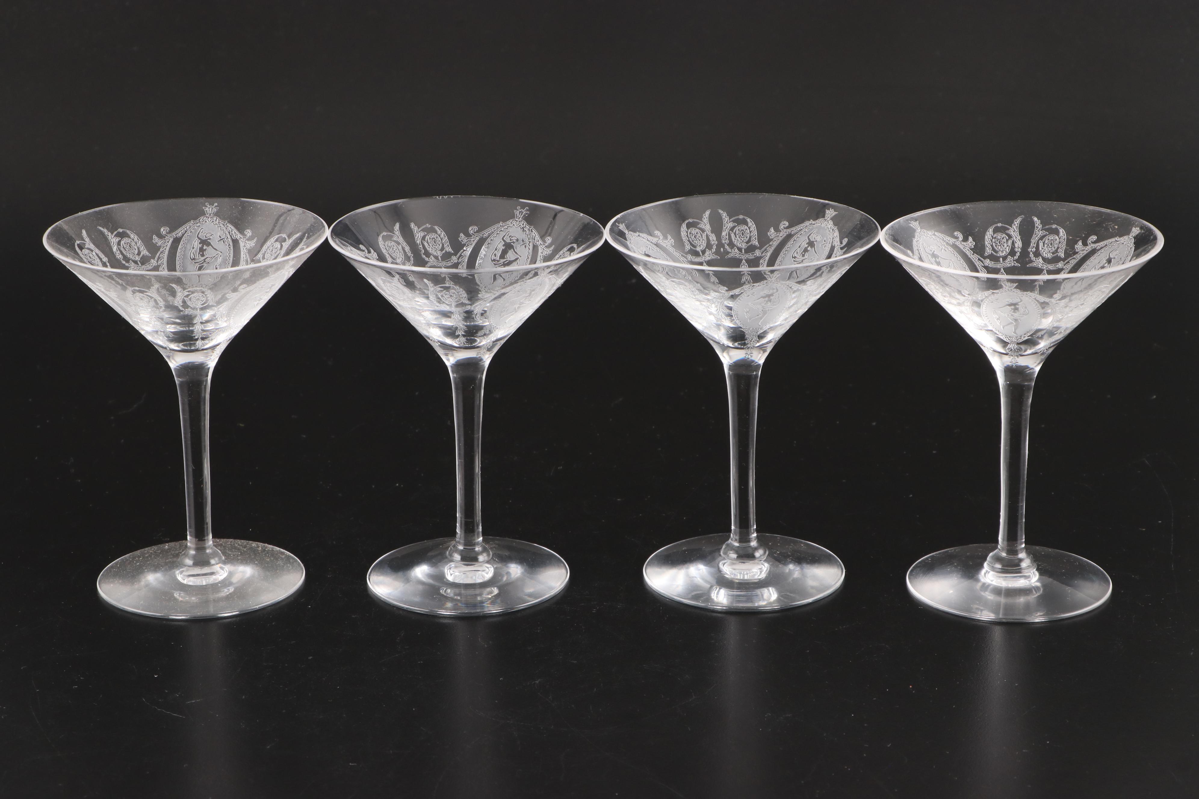 Tiffin-Franciscan "Classic" Etched Glass Stemware, 20th Century | EBTH