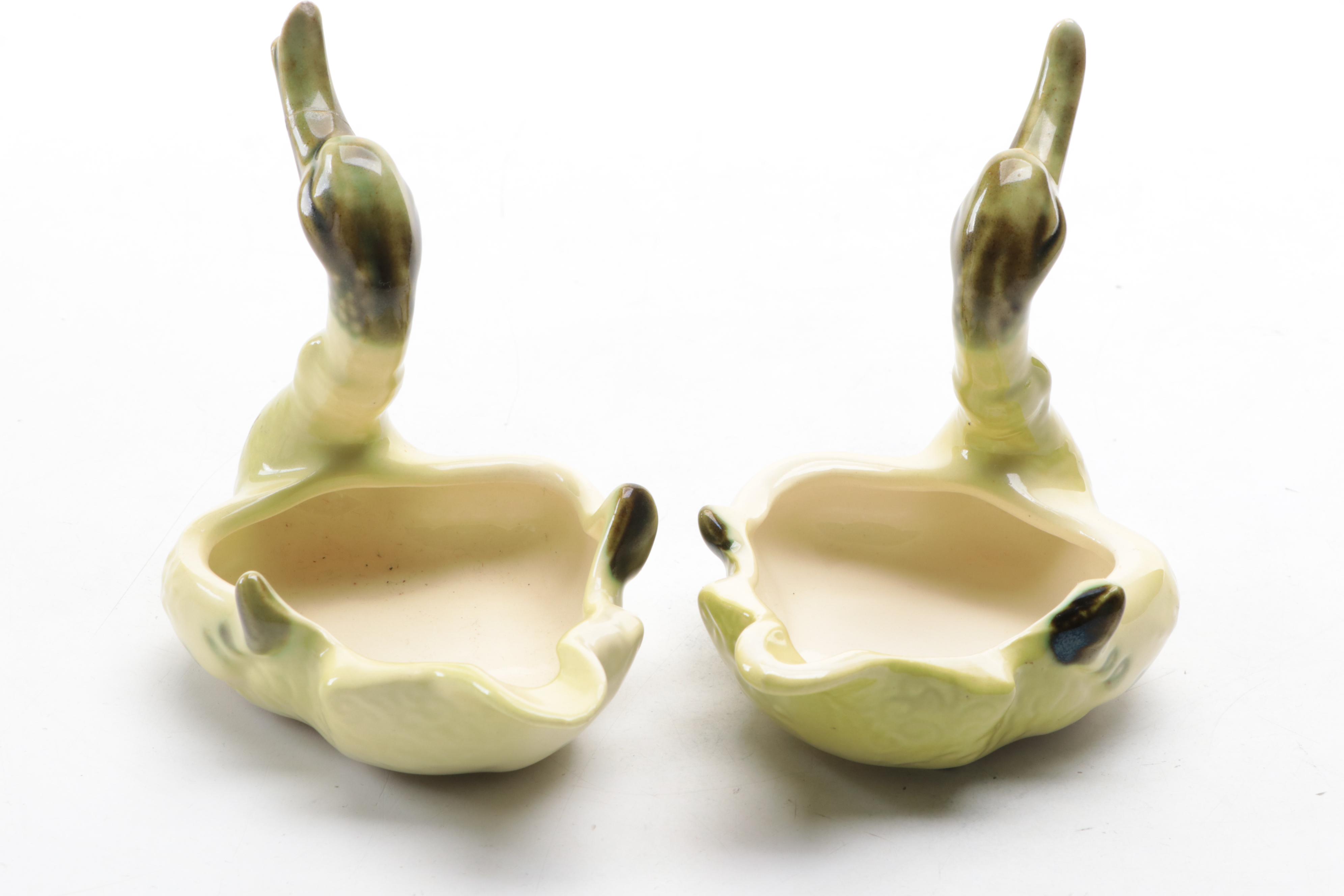 Hull Pottery Swan Centerpiece Bowl With Cygnet Accent Bowls | EBTH