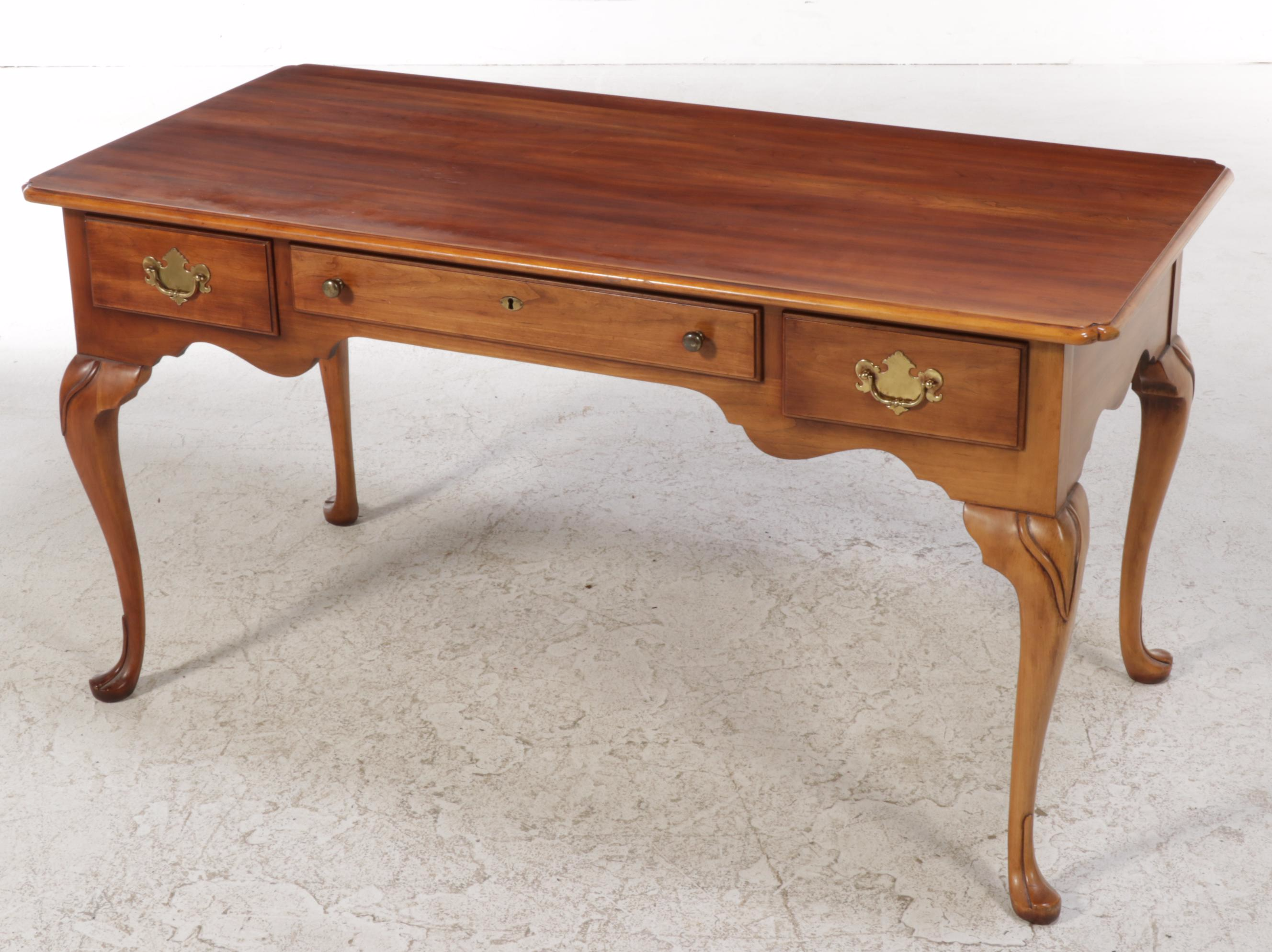 Statton Queen Anne Style Cherry Writing Desk with Armchair | EBTH