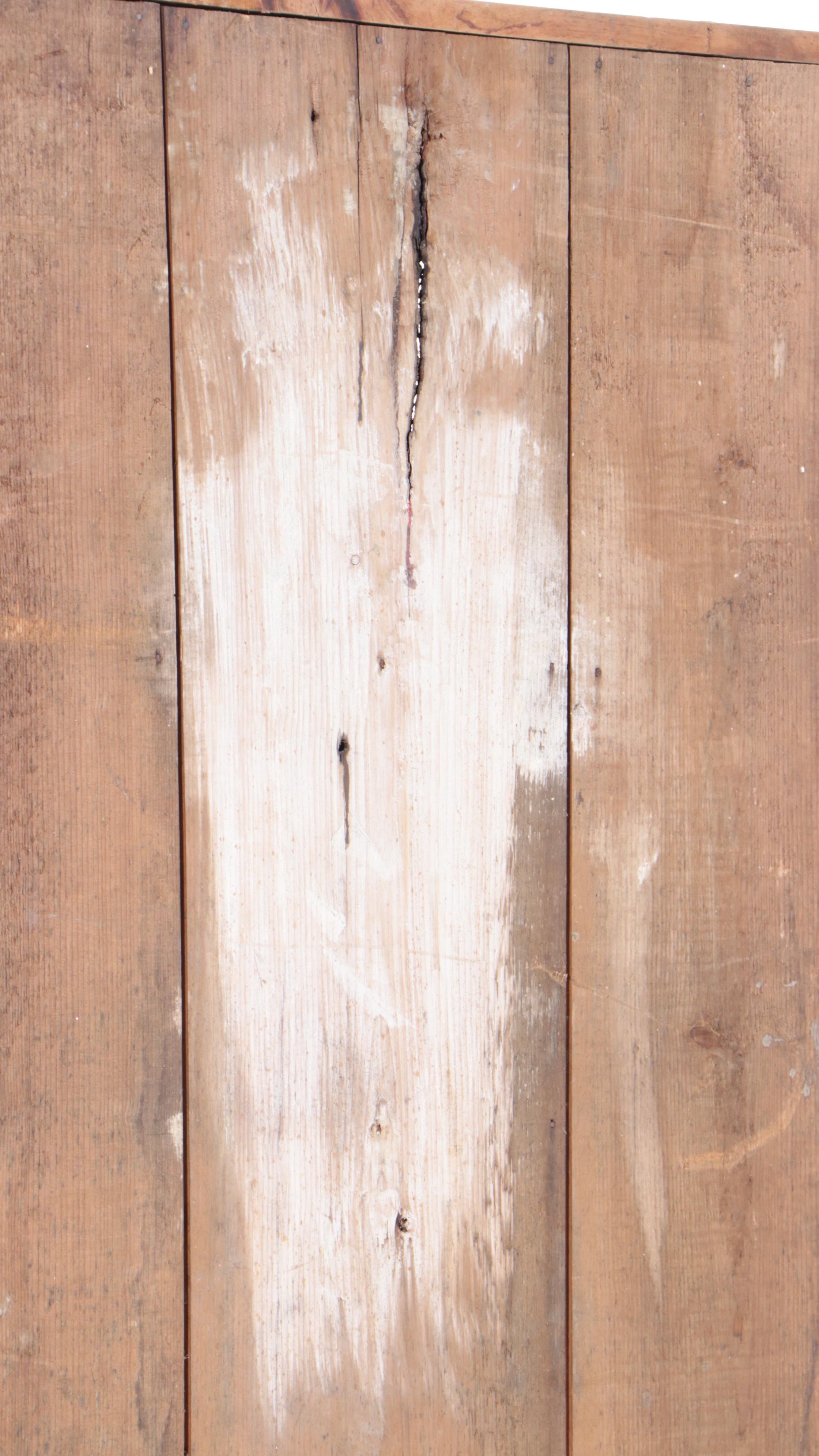 American Colonial Pine Cupboard with Scalloped Valance, Early 19th ...